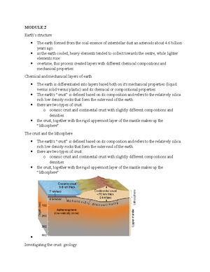 EESA06 Planet Earth Module 3 - EESA06 - U of T - Studocu