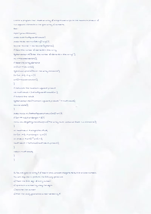 21CSC206P-AOOP-Unit1-Question Bank - 21CSC206P – ADVANCED OBJECT ORIENTED PROGRAMMING UNIT I ...