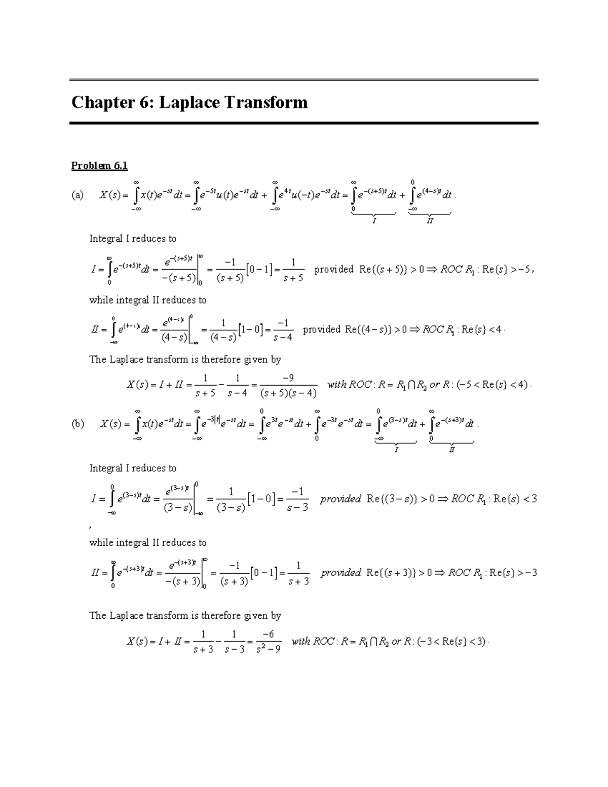 Continuous And Discrete Time Signals And Systems Mandal And Asif Solutions Chap06 Chapter 6