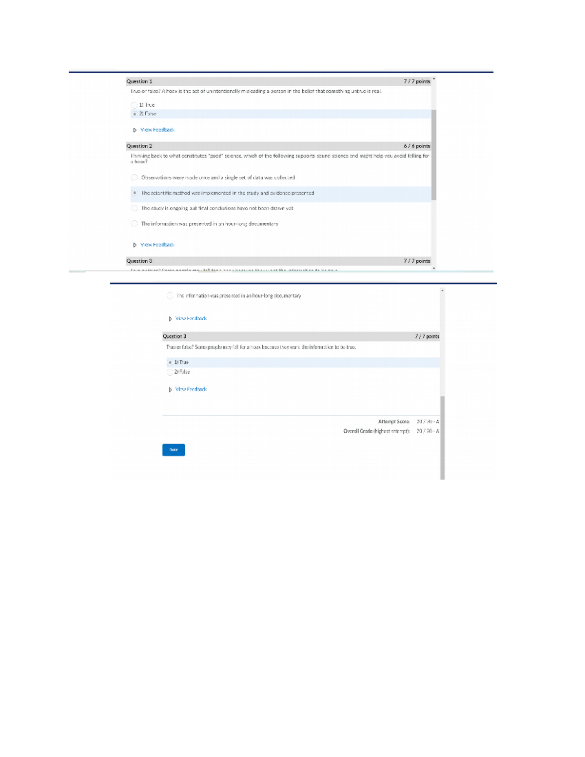 SCI 100 8-1 Quiz Hoax or Good Science - Question 1 points True or false ...