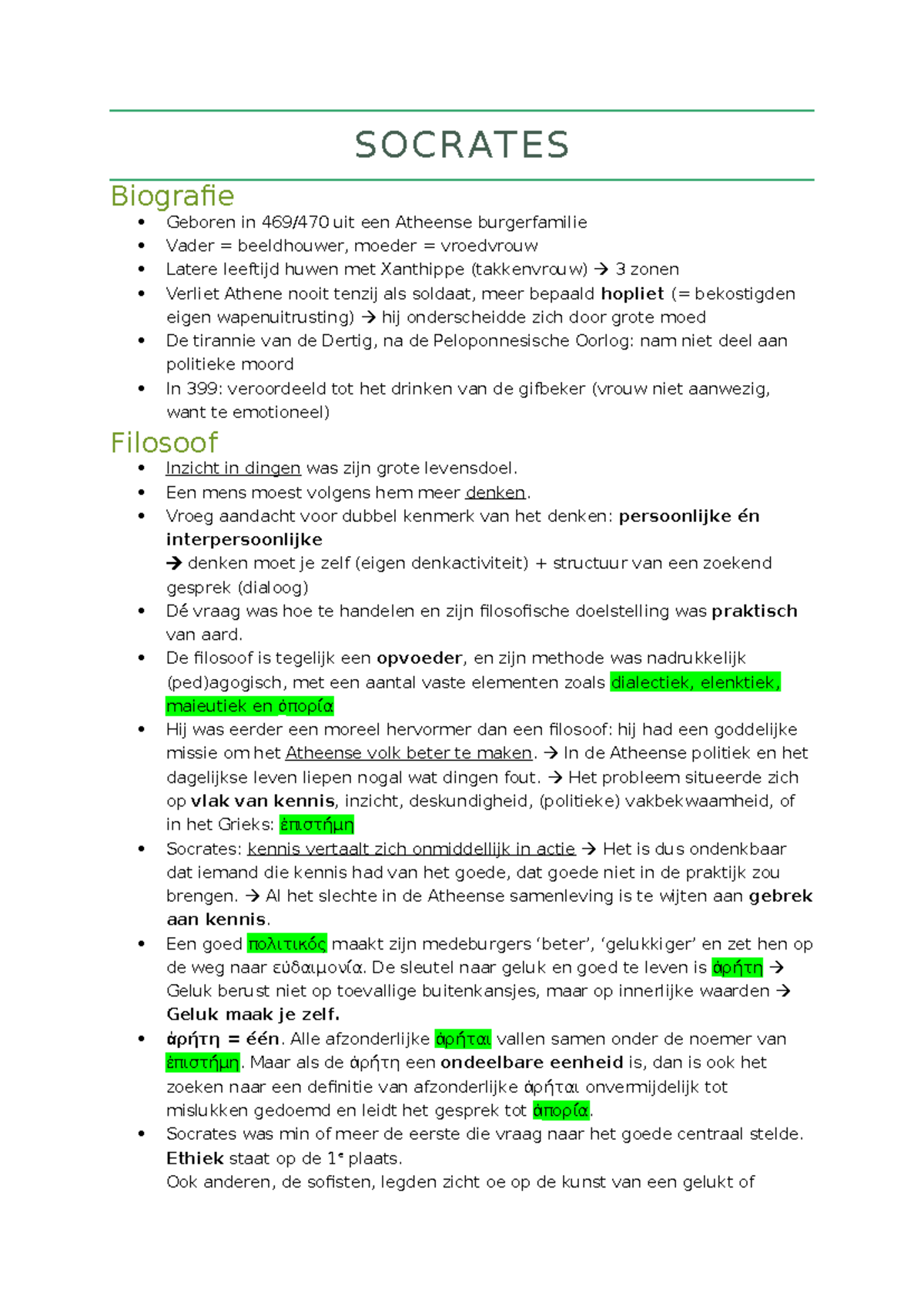 Socrates - Summary ENGLISH: intro to writing - SOCRATES Biografie ...