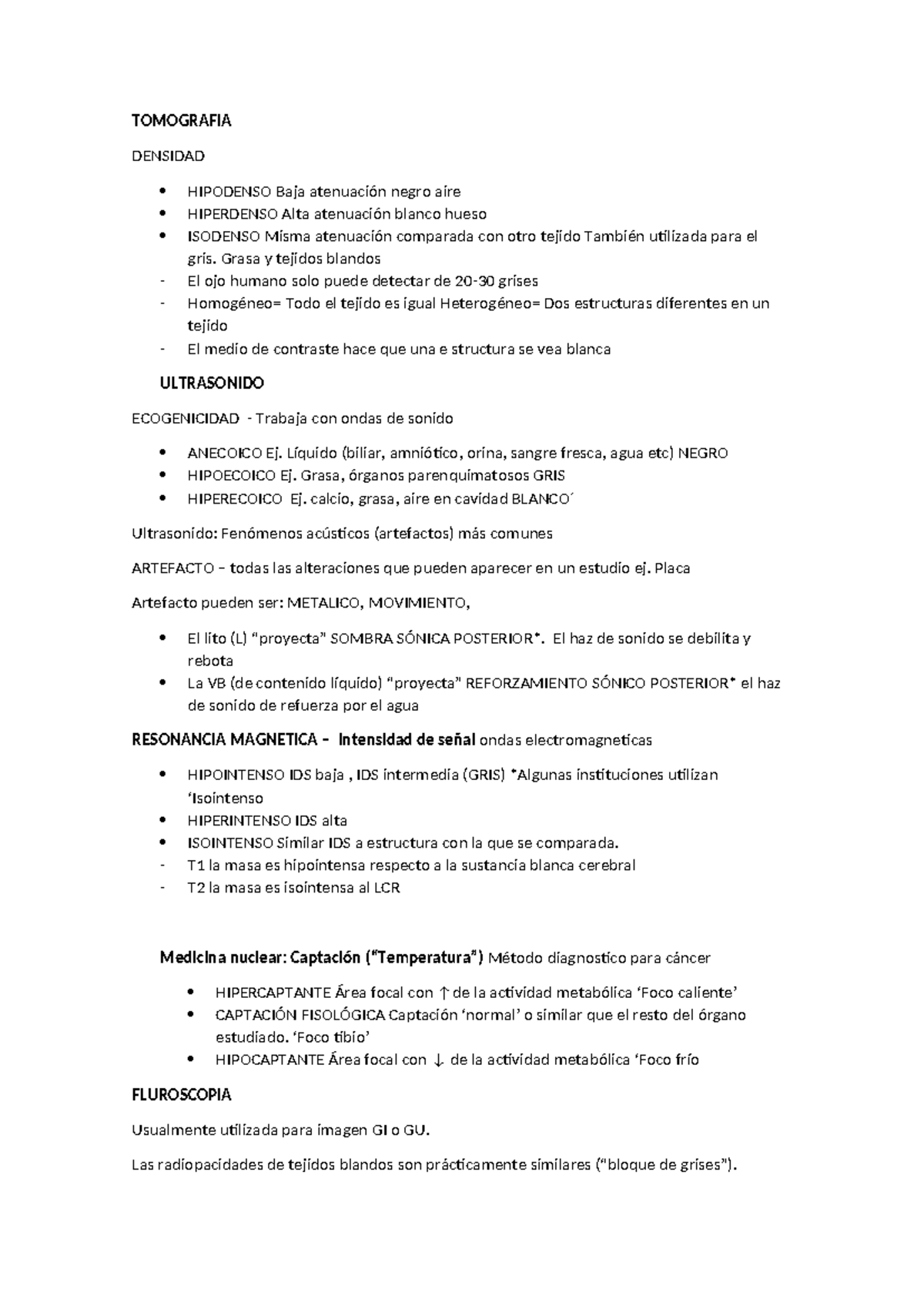 Tomografia - TOMOGRAFIA DENSIDAD HIPODENSO Baja atenuación negro aire ...