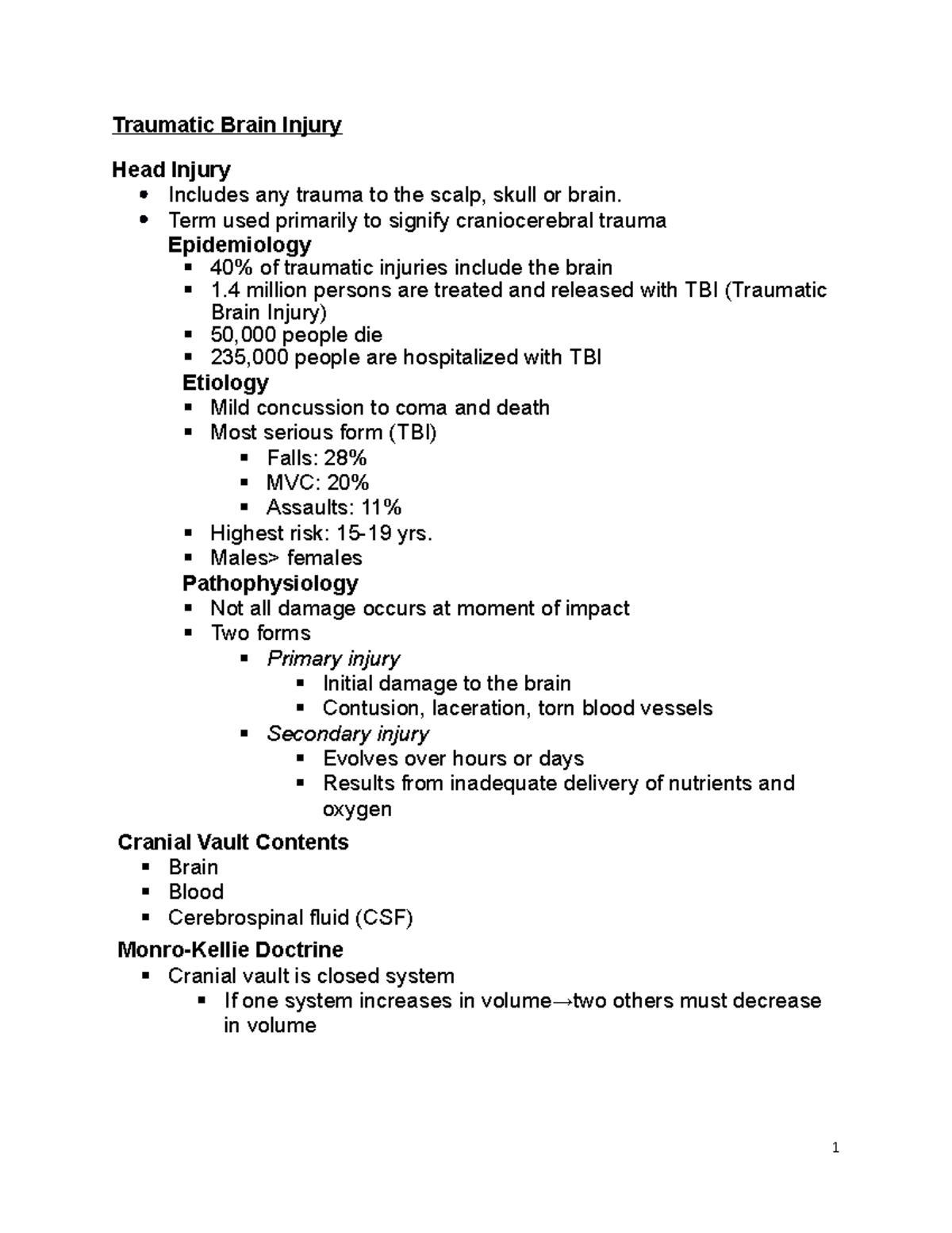 Traumatic Brain Injury - Warning: TT: more functions defined than expected Traumatic Brain ...