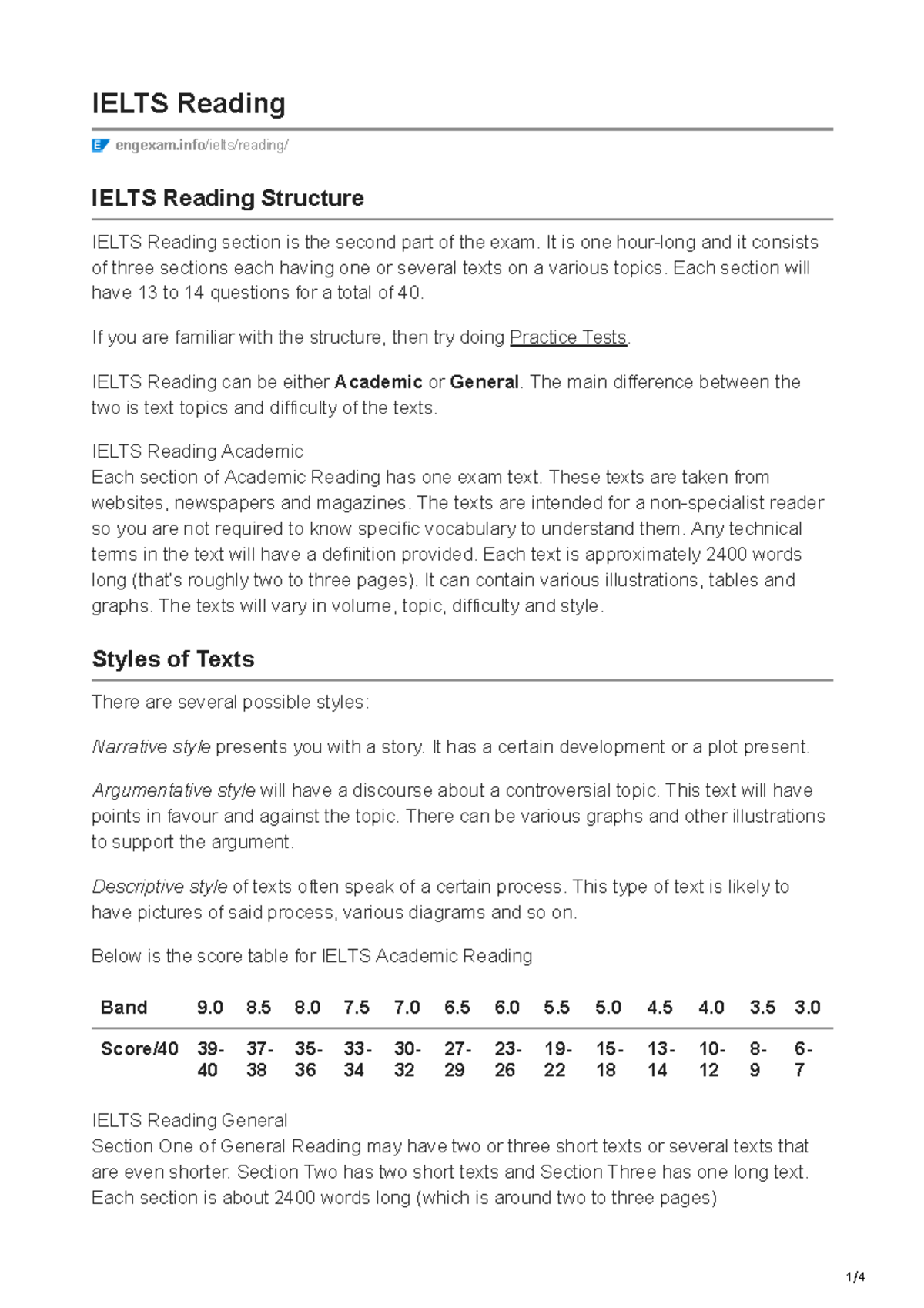 IELTS - Reading - IELTS Reading engexam/ielts/reading/ IELTS Reading ...