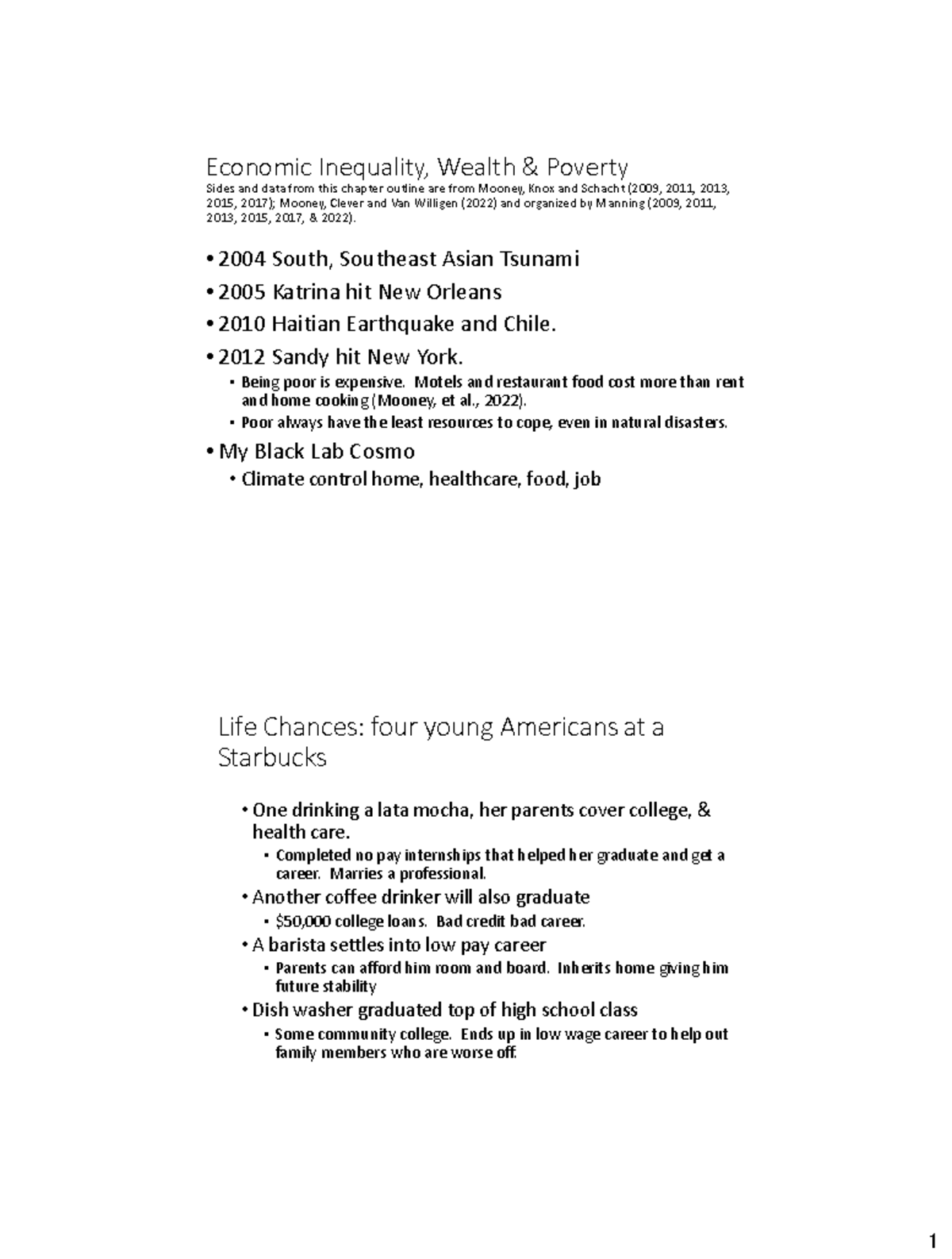 Test 2 Notes - Economic Inequality, Wealth & Poverty Sides and data ...