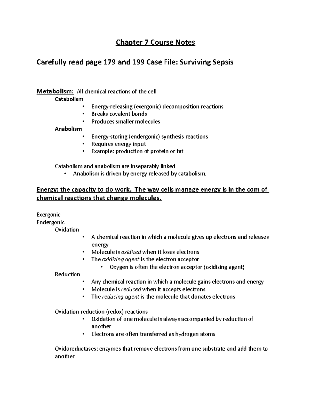 Chapter 7 Micro Course Notes - Chapter 7 Course Notes Carefully read ...