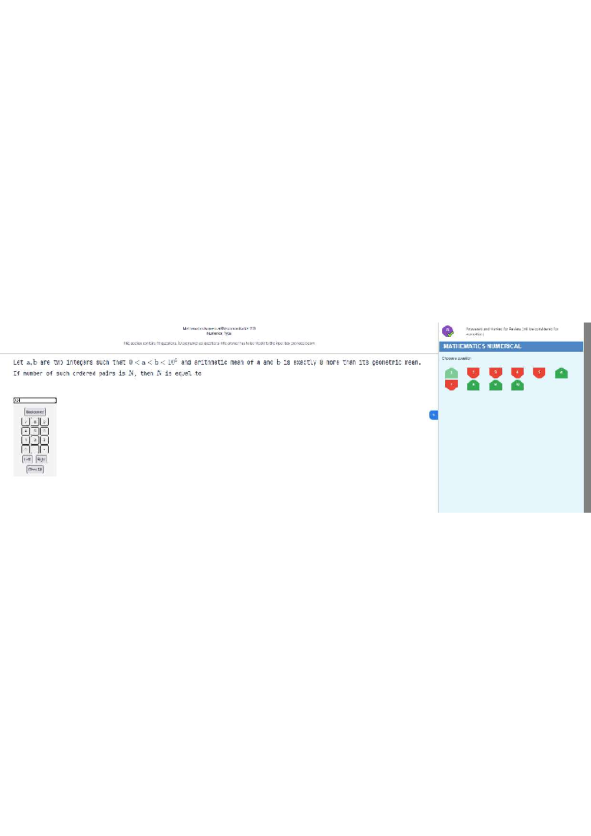 Mathongo maths numerical ayjr 2023 evening - Computer Science - Studocu