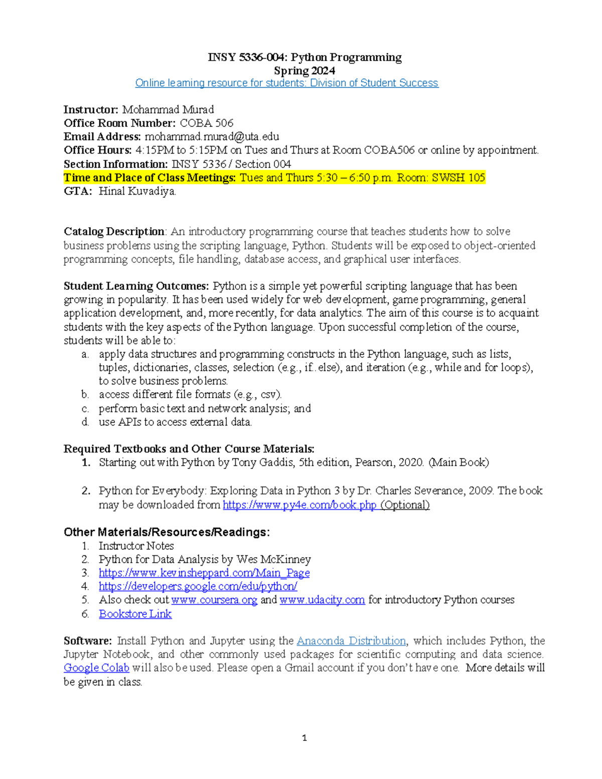 2024- Spring 2242-INSY-5336-004 - INSY 5336-004: Python Programming Spring 2024 Online learning ...