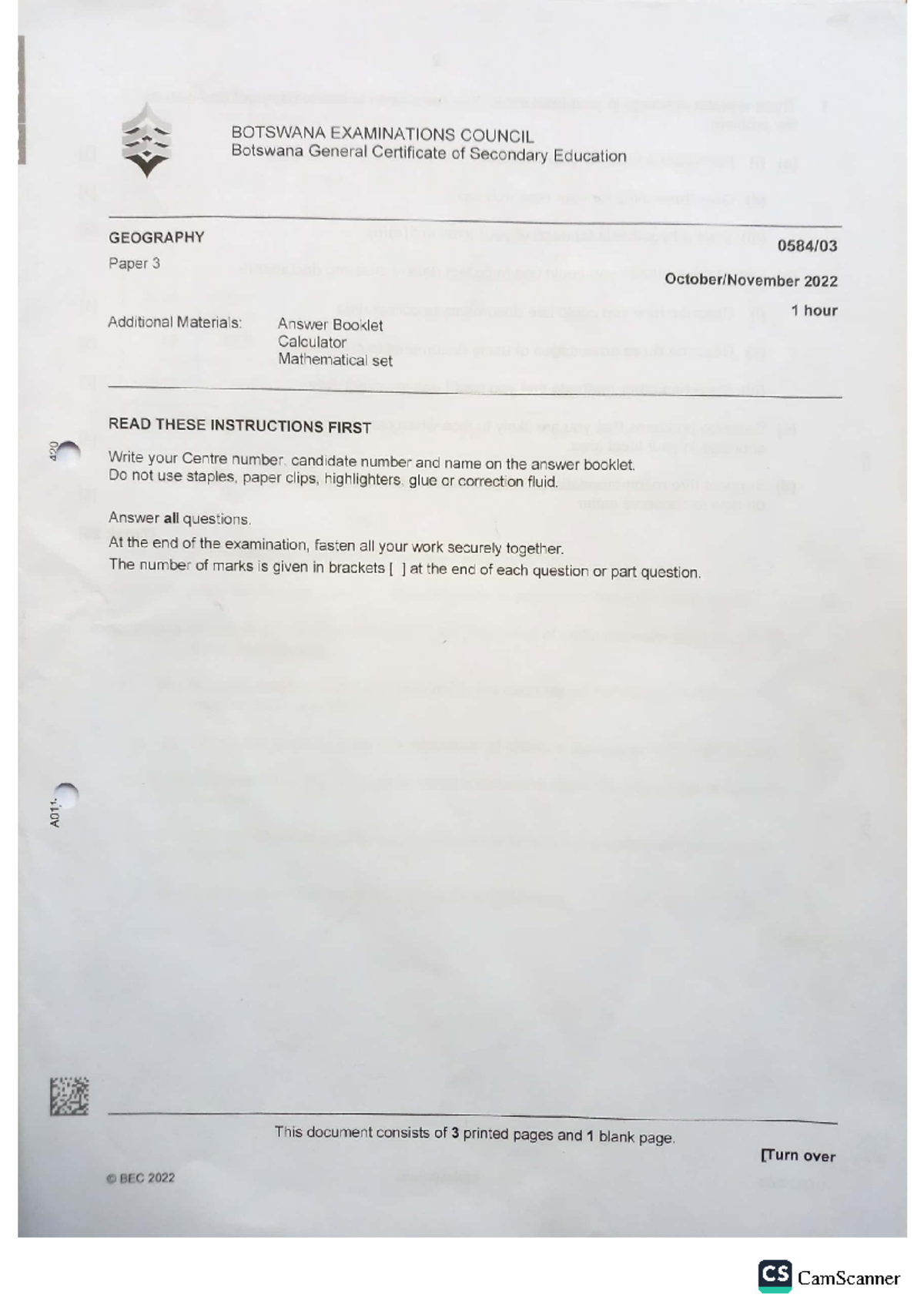 PP3 2022 - notes on geograohy and stuff - geography - CamScanner ...