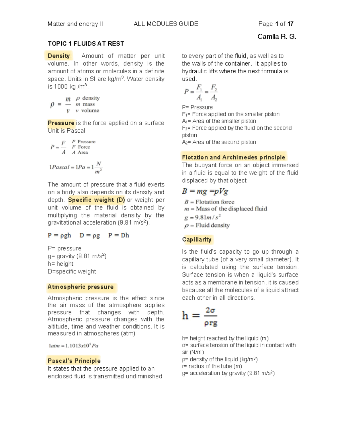 Matter and Energy 2-Study Guide All topics - Matter and energy II ALL ...