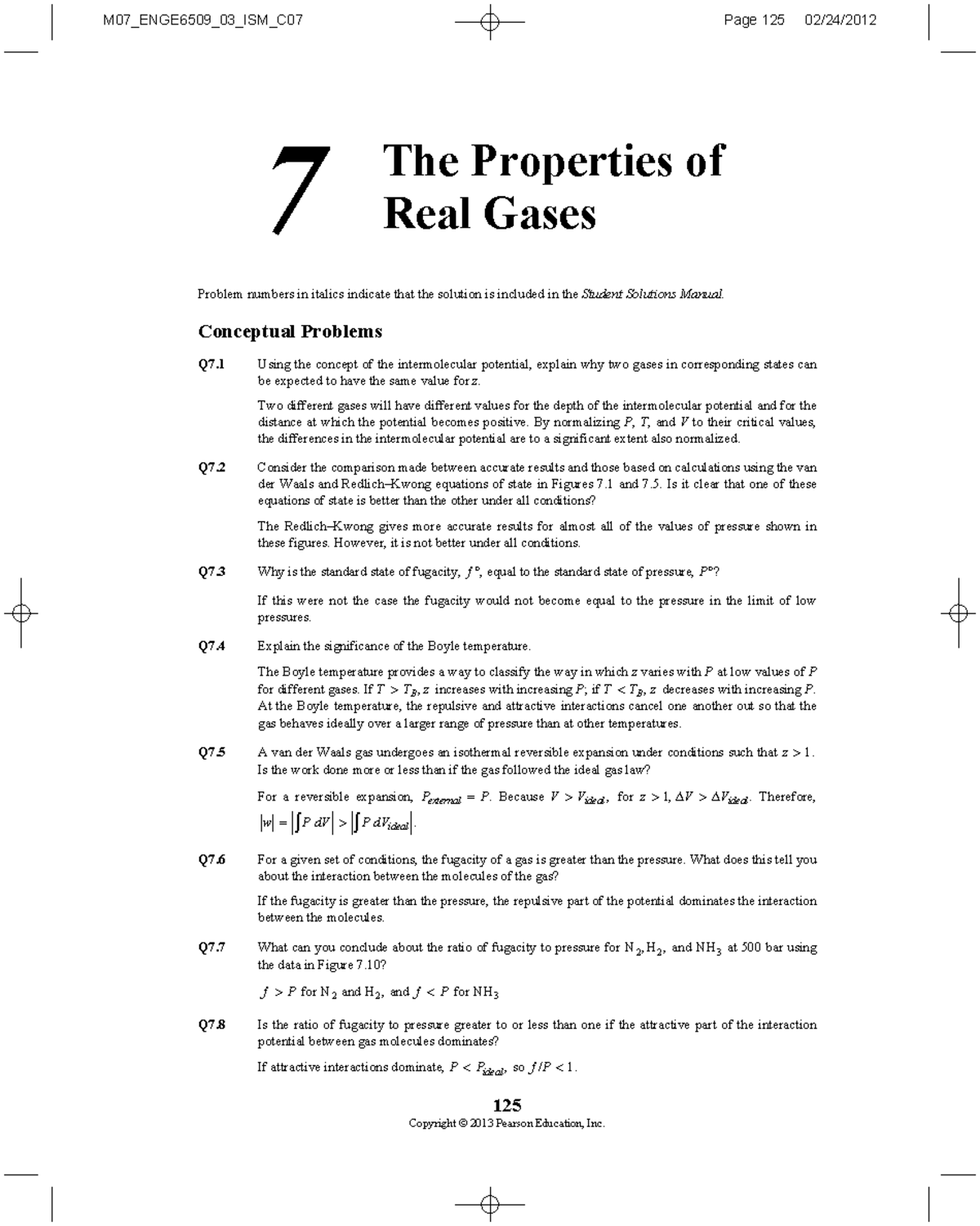 Solution chapter 7 - adsaf - 125 Problem numbers in italics indicate ...