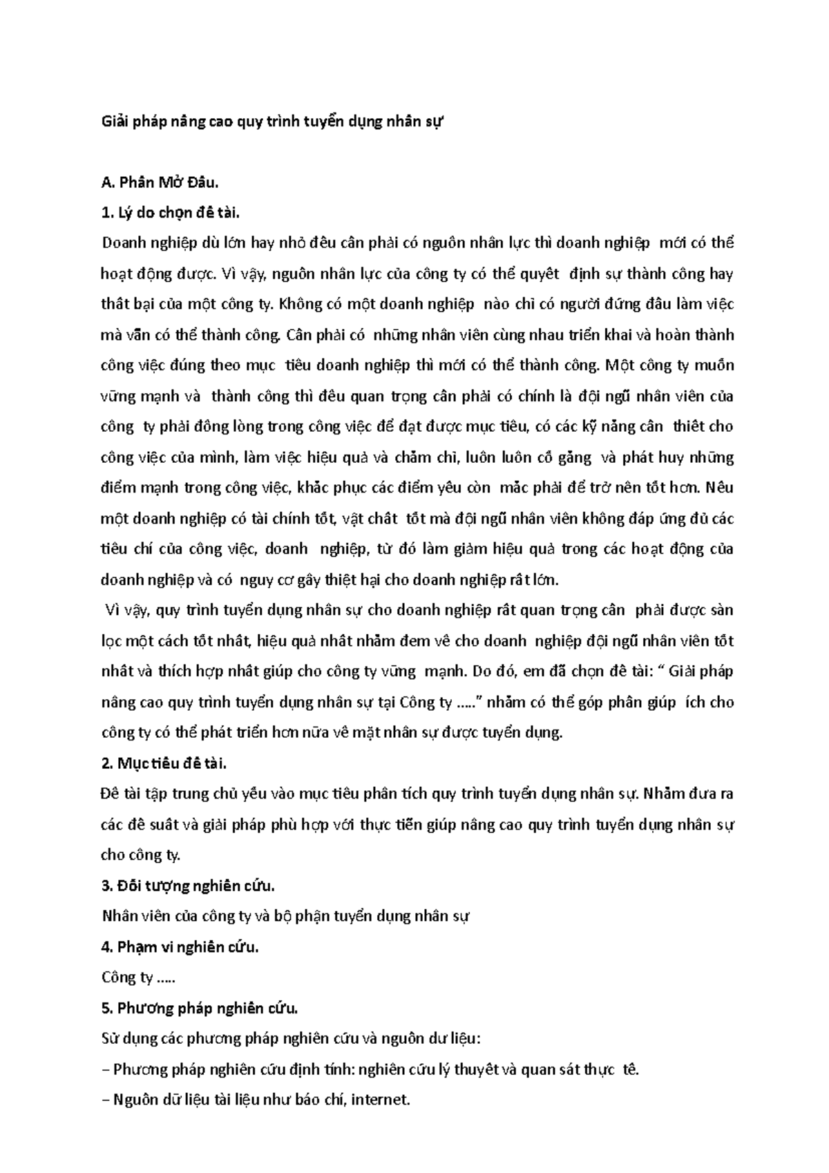 Giải pháp nâng cao quy trình tuyển dụng nhân sự - Gi i pháp nâng cao quy trình tuy n d ng nhân ...