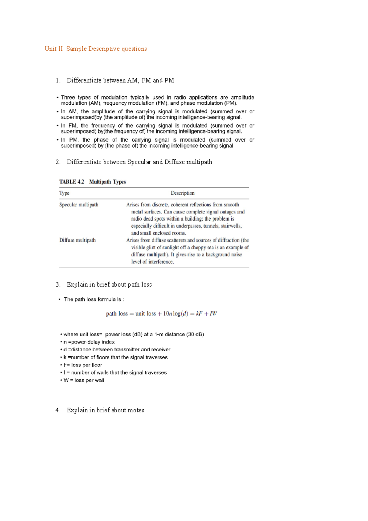 Sample Questions WSN - Unit II Sample Descriptive questions 1 ...