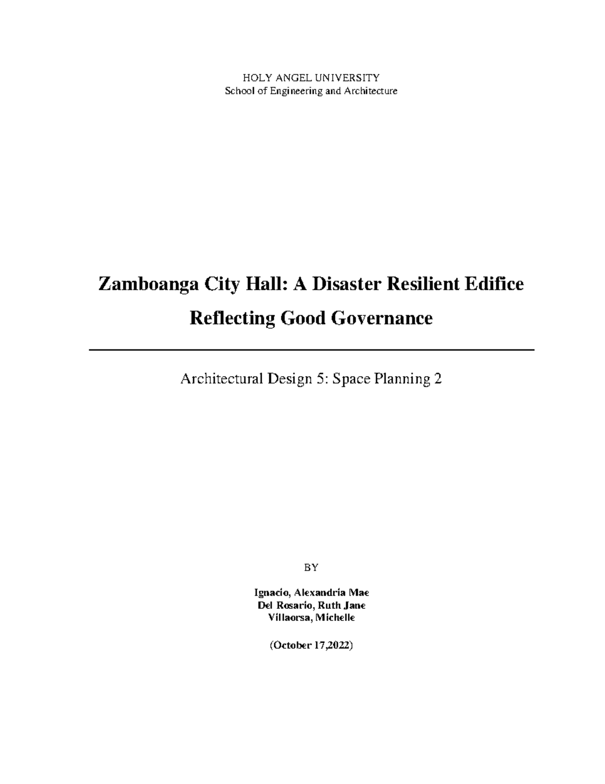 RESEARCH PAPER IN DESIGN - HOLY ANGEL UNIVERSITY School of Engineering ...