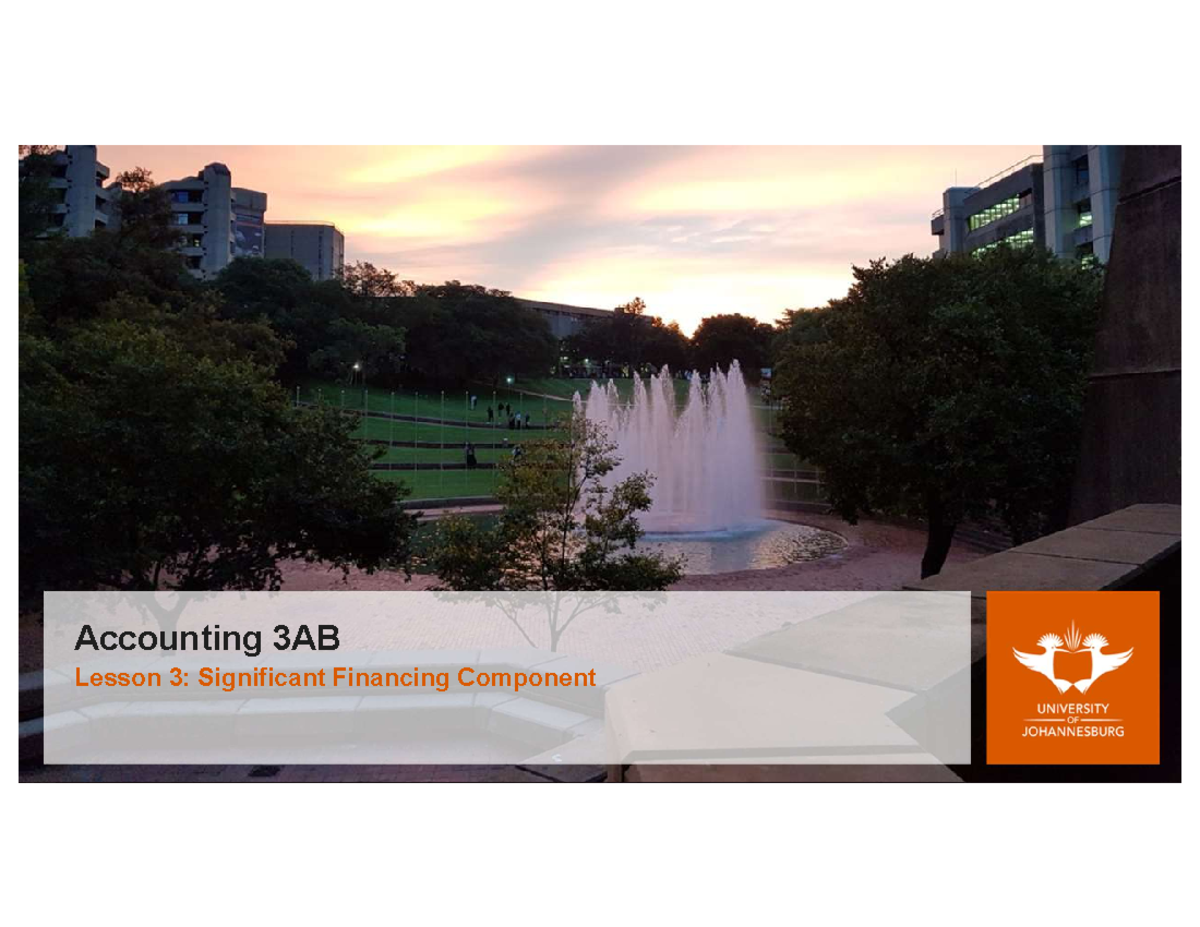 Lesson 3 - Significant Financing Component Slides - Accounting 3AB ...