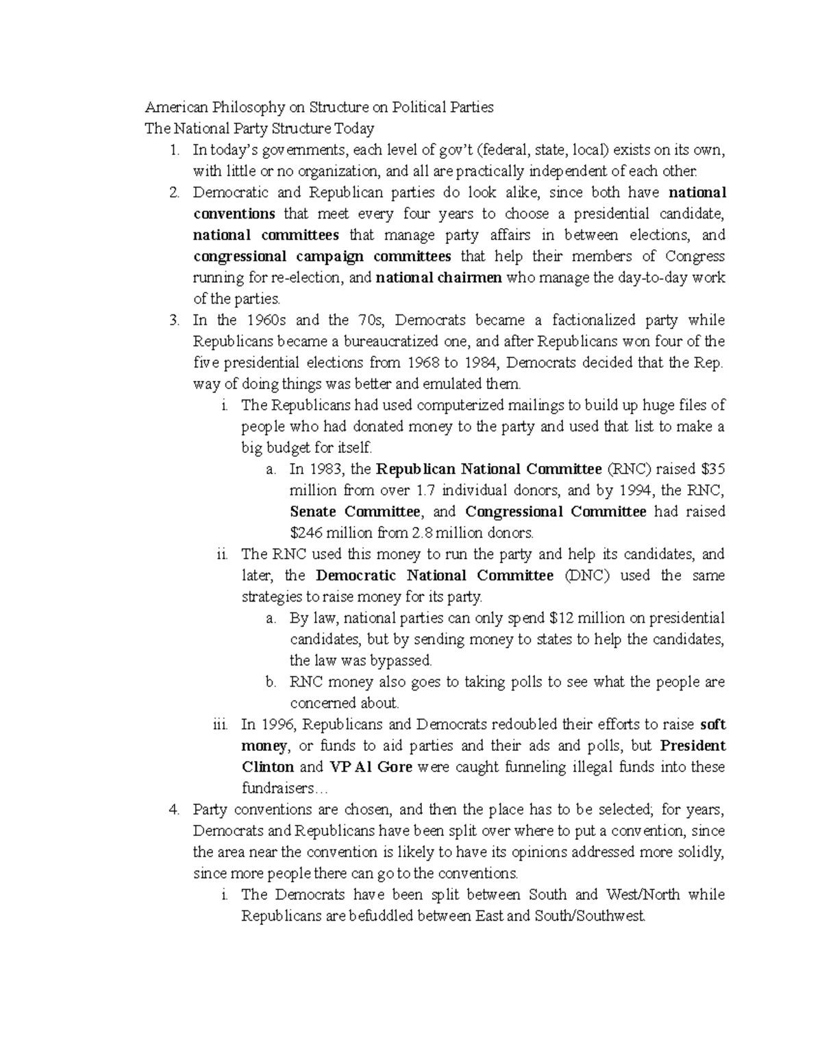American Philosophy on Structure on Political Parties - In today’s ...
