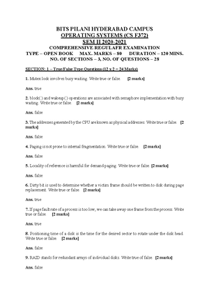 OS Lab-3 - Lab codes and practice questions - BITS Pilani - Hyderabad ...