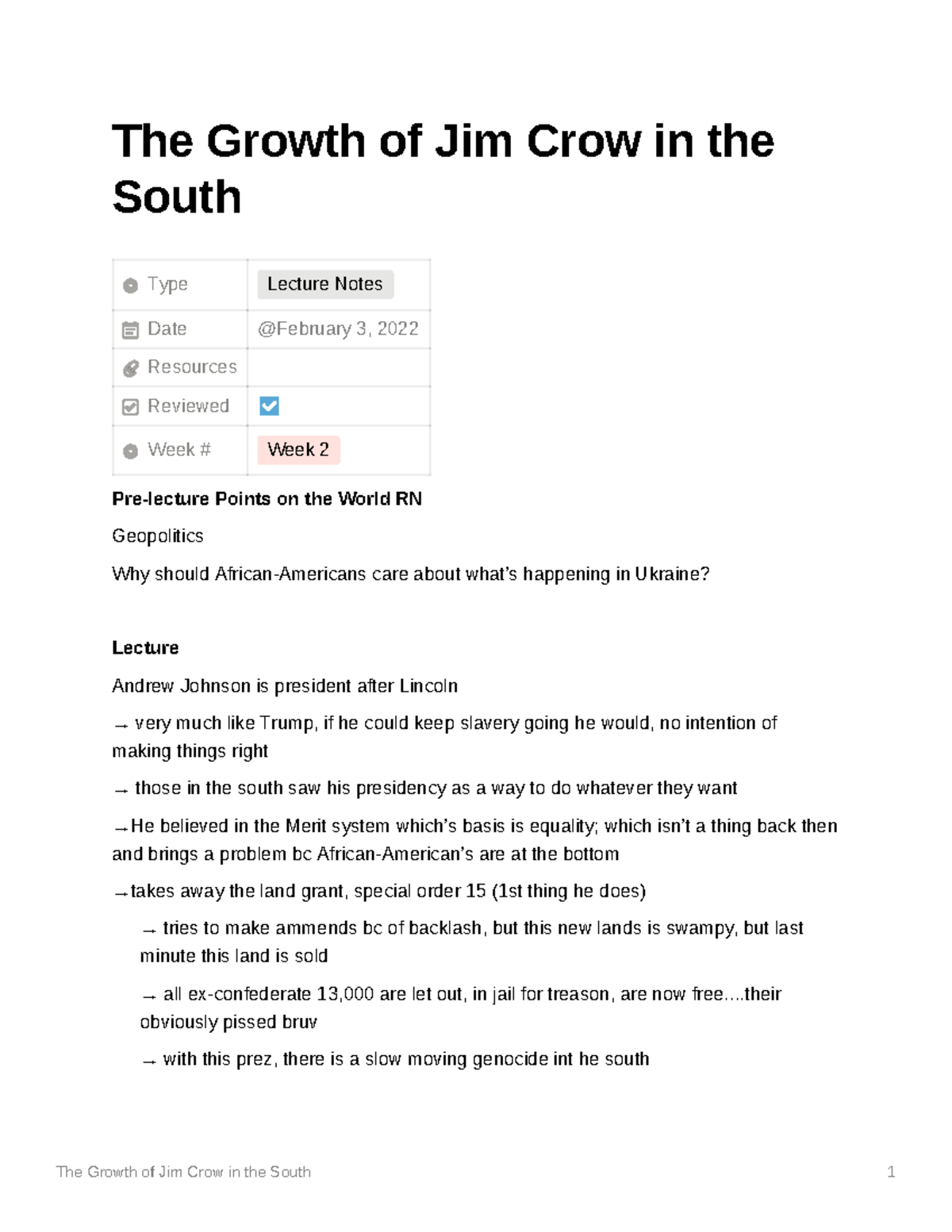 The Growth of Jim Crow in the South - The Growth of Jim Crow in the ...