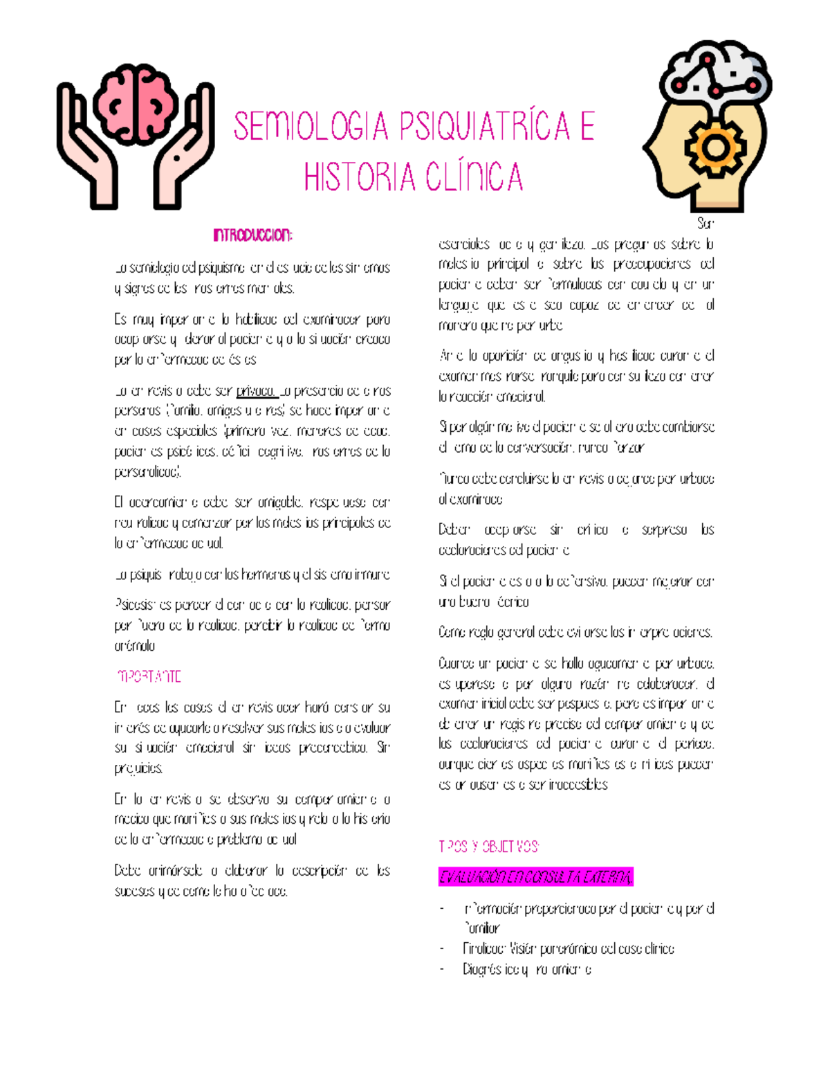 1.1 Semiologia Psiquiatrica - INTRODUCCION: La semiología del psiquismo ...