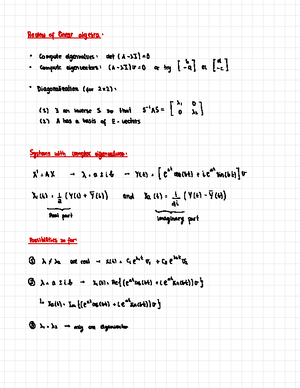 Diffeq - Summary Differential Equations - Index Exam 1 : · Integrating ...