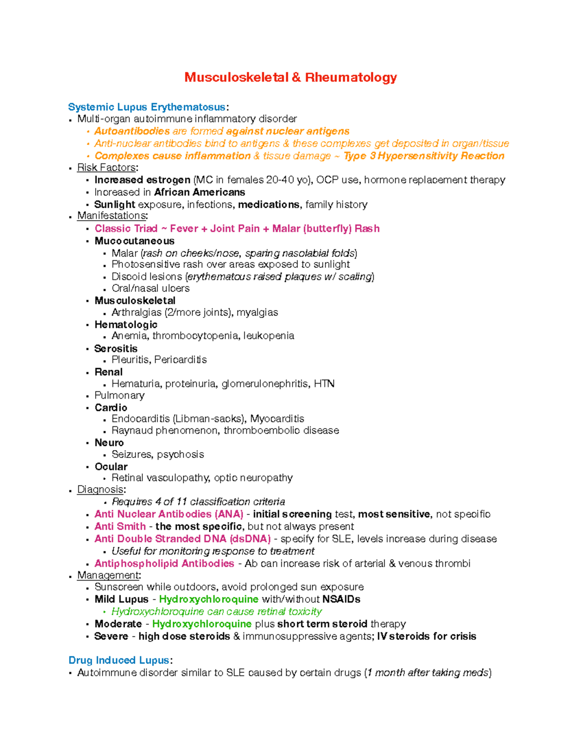 MSK & Rheumatology Review - Musculoskeletal & Rheumatology Systemic ...