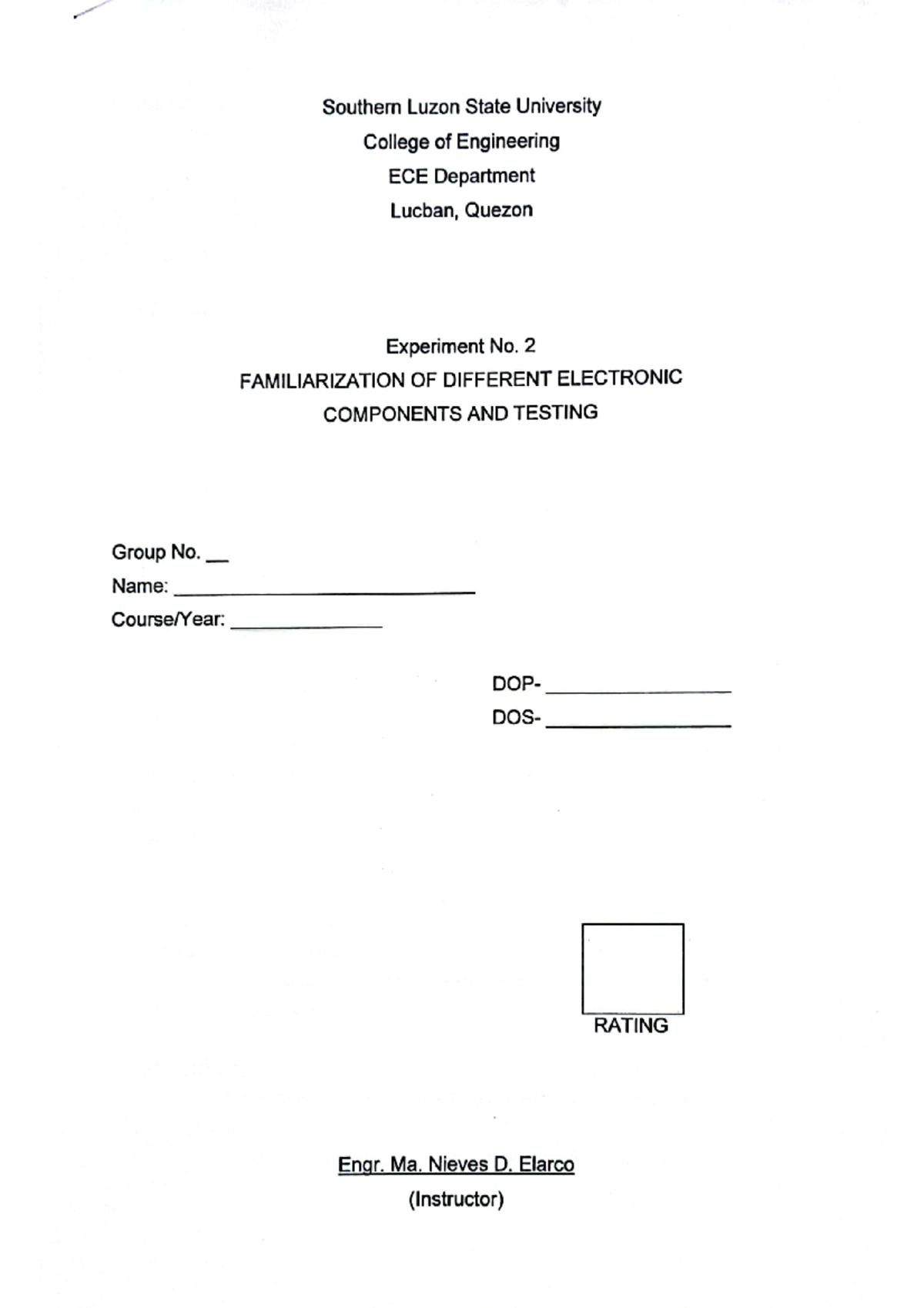ECE-EXP - BS Electrical Engineering - Studocu