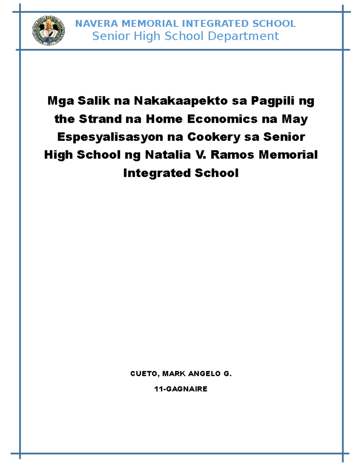 Cueto ( Konseptong Papel) - Mga Salik na Nakakaapekto sa Pagpili ng the ...