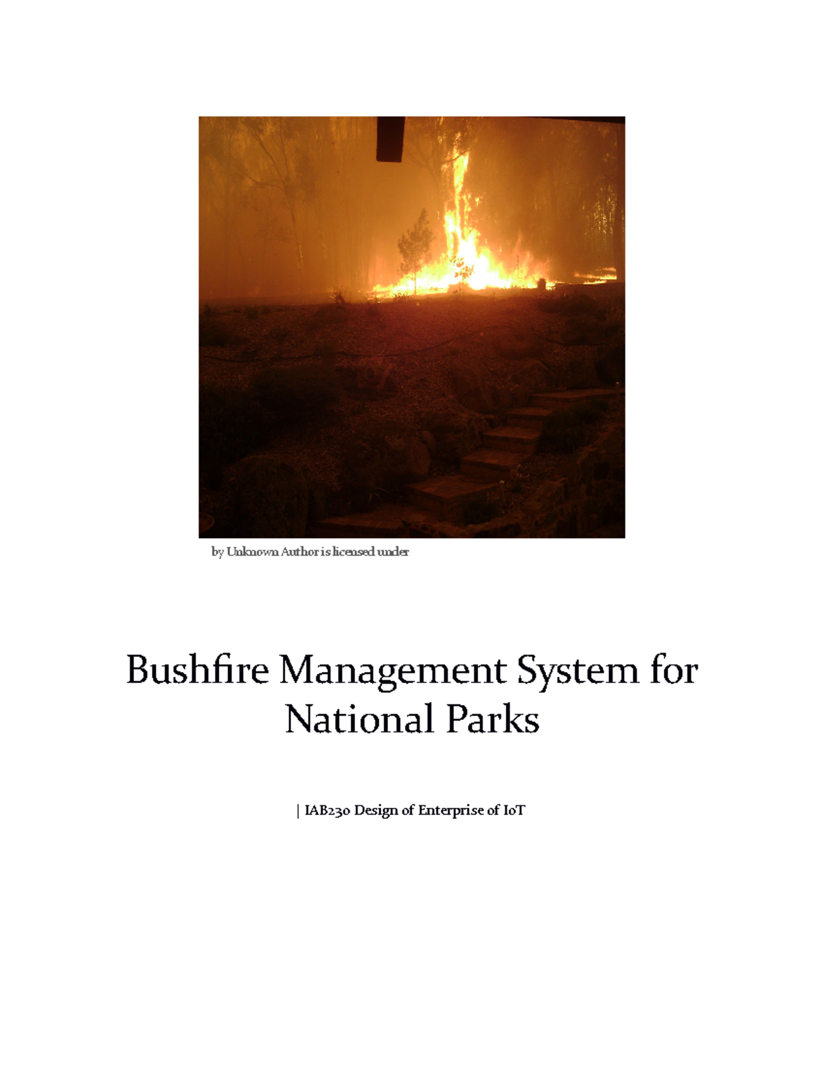 Assignment 2-IAB230 - Bushfire Management System for National Parks ...