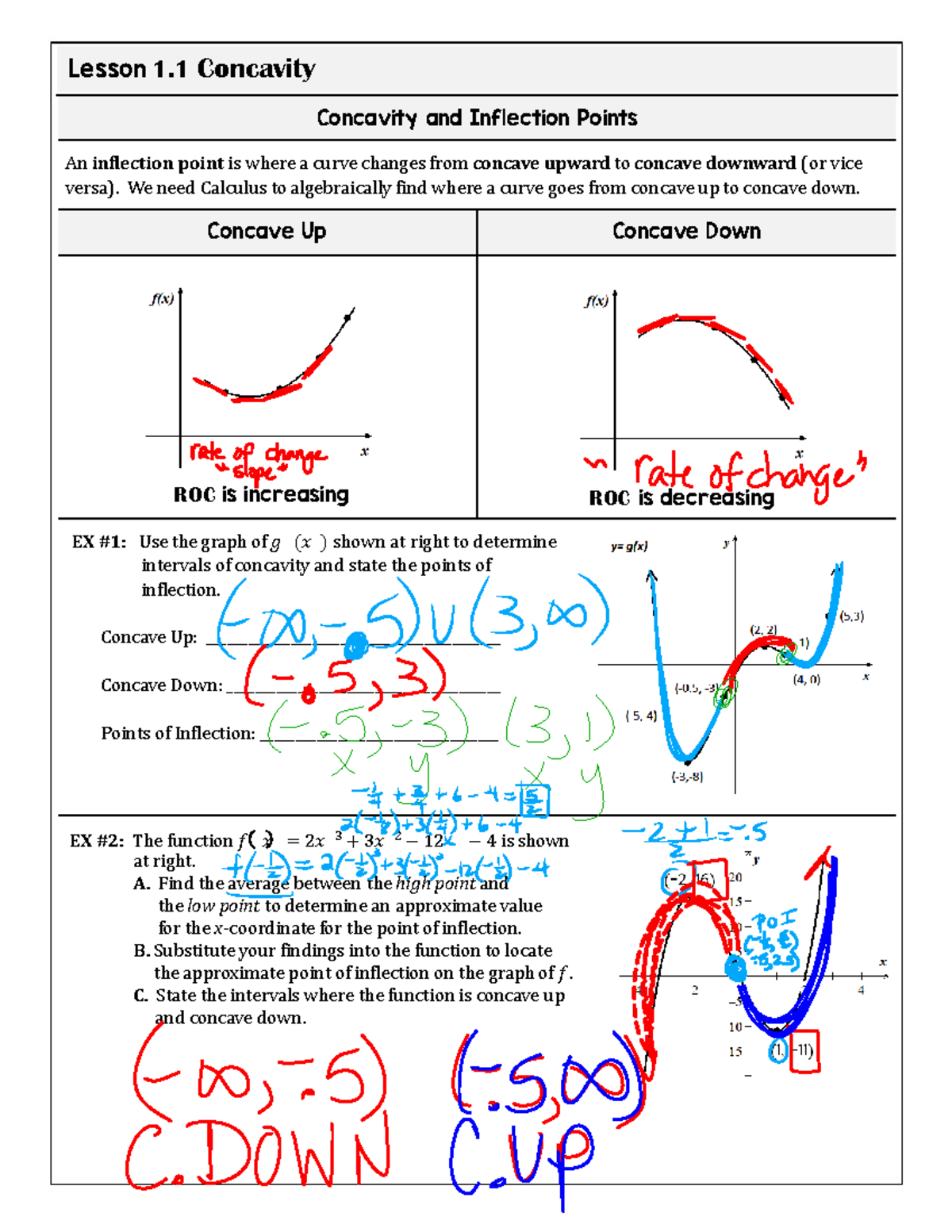 1.1 B Day 2 concavity notes filled in - © 2020 Jean Adams© 2020 Jean ...