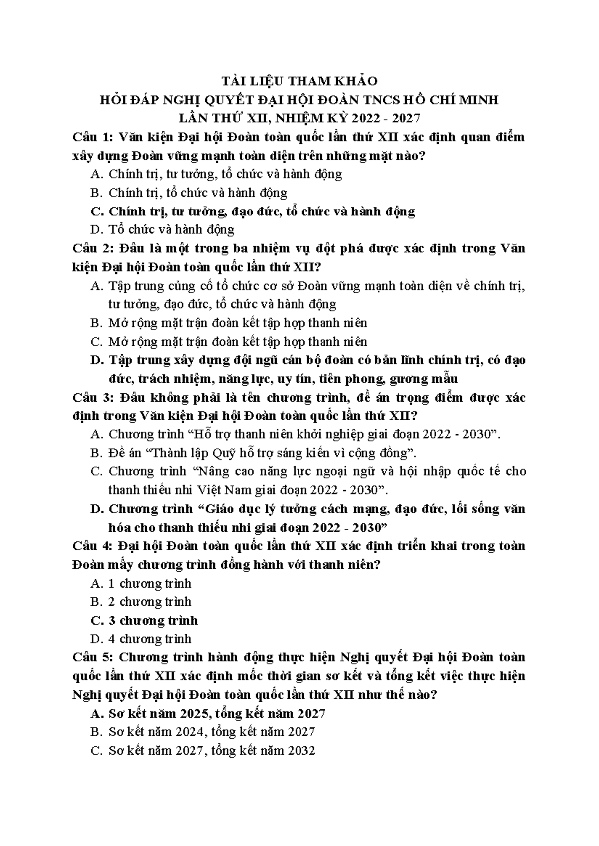 TNVN - yupppppp - TÀI LIỆU THAM KHẢO HỎI ĐÁP NGHỊ QUYẾT ĐẠI HỘI ĐOÀN ...