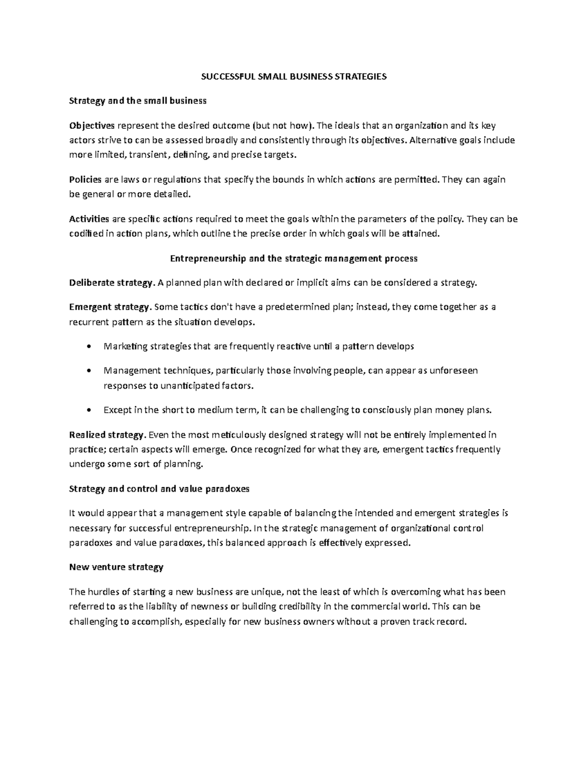 Successful Small Business Strategies - business management - SUCCESSFUL ...