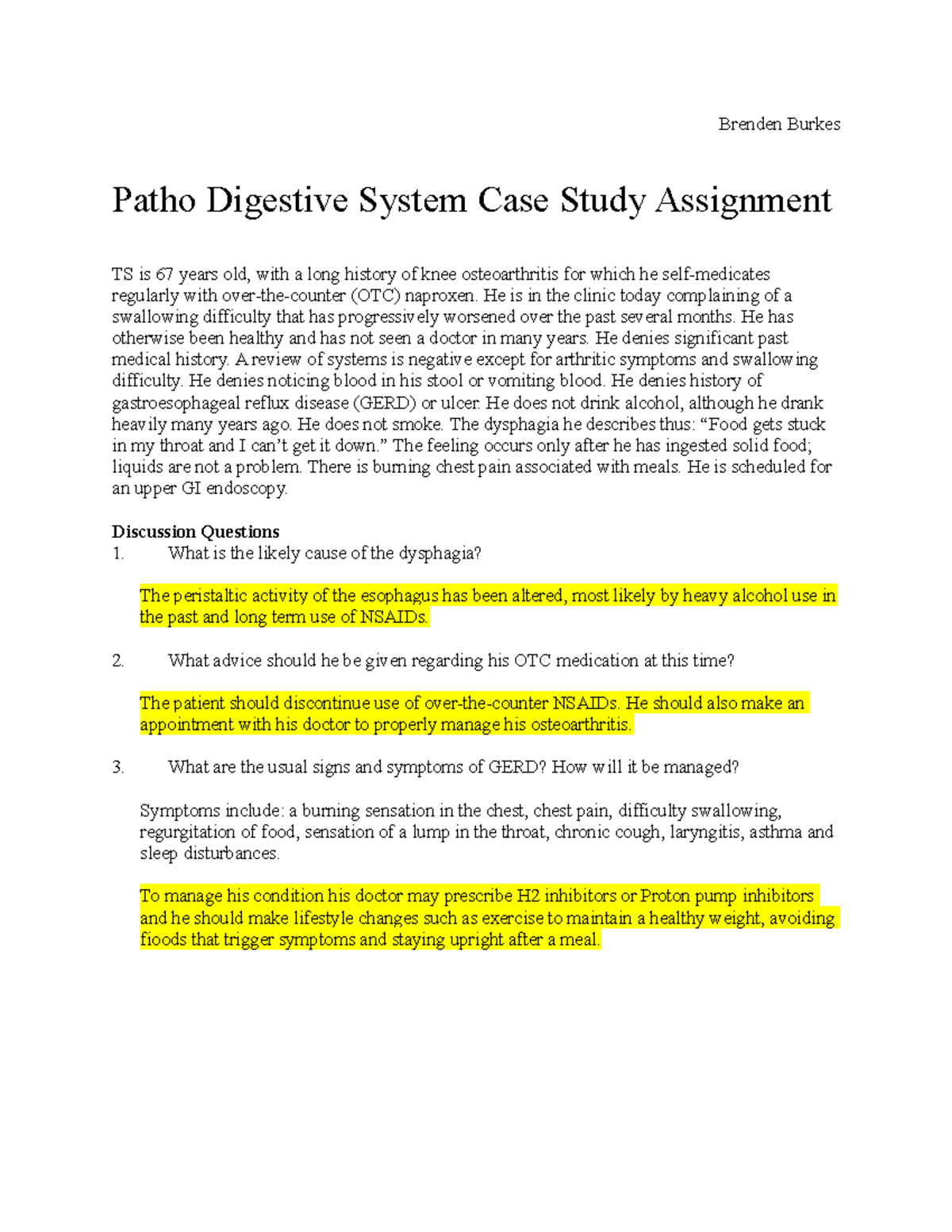 3323Patho Digestive System Assignment - Brenden Burkes Patho Digestive ...
