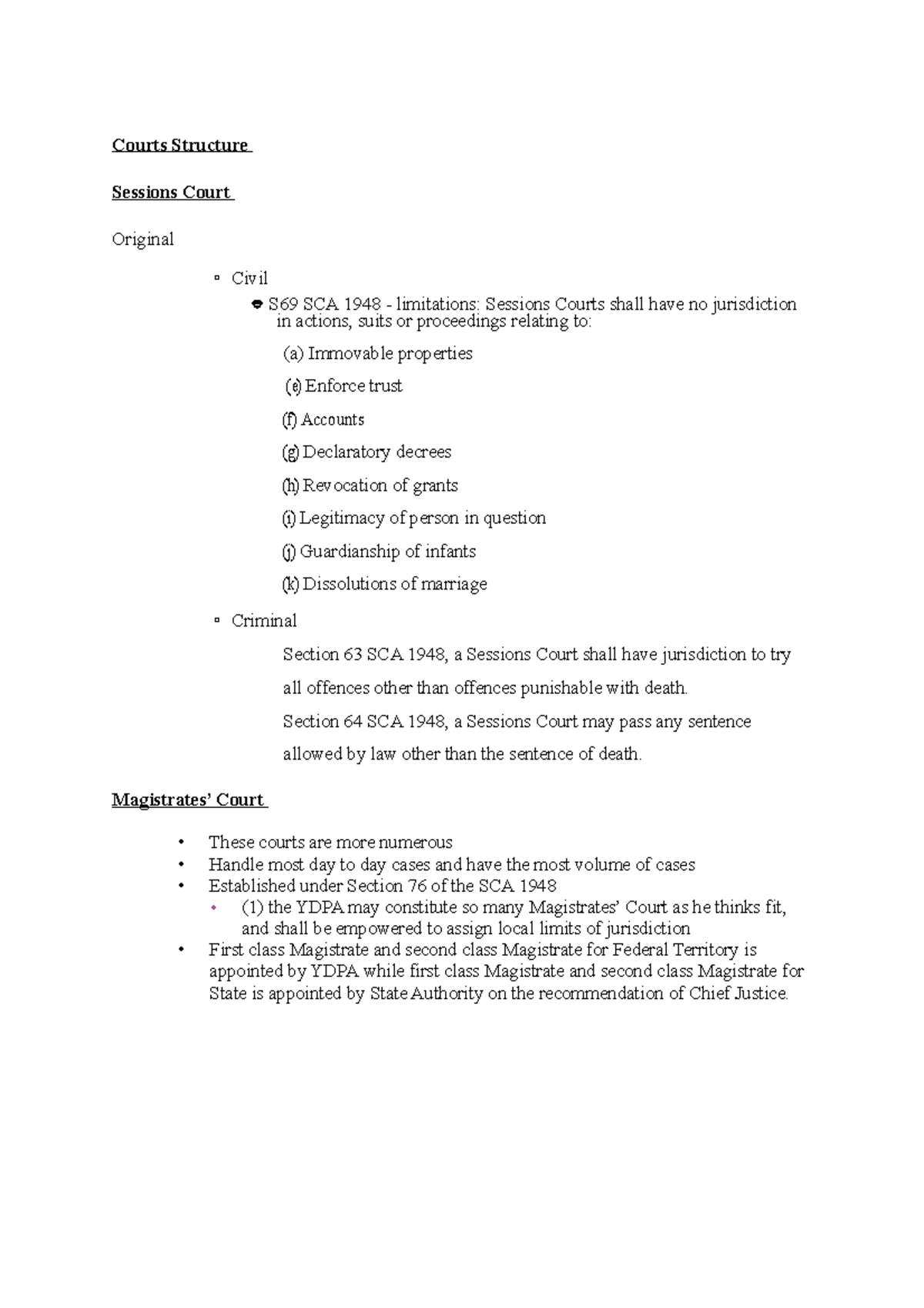 Courts Structure - MLS - Courts Structure Sessions Court Original Civil ...