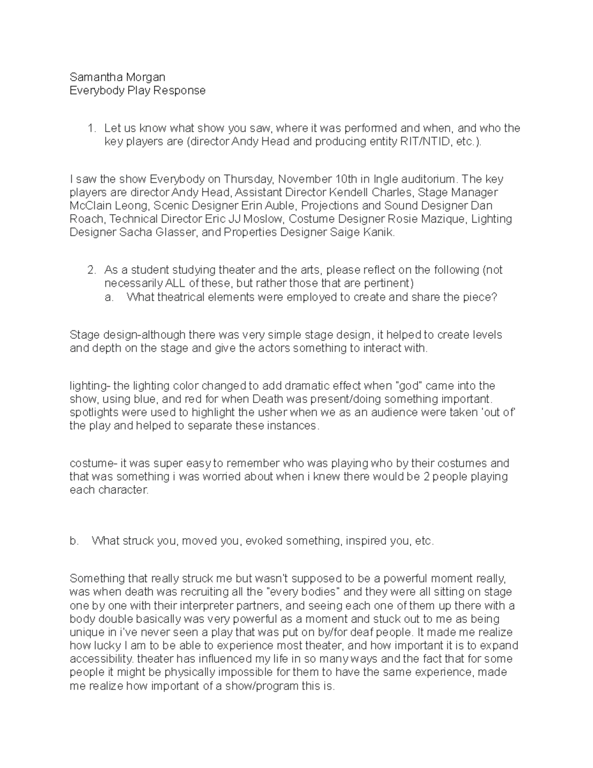 Everybody Play Response-Sam Morgan - Samantha Morgan Everybody Play ...