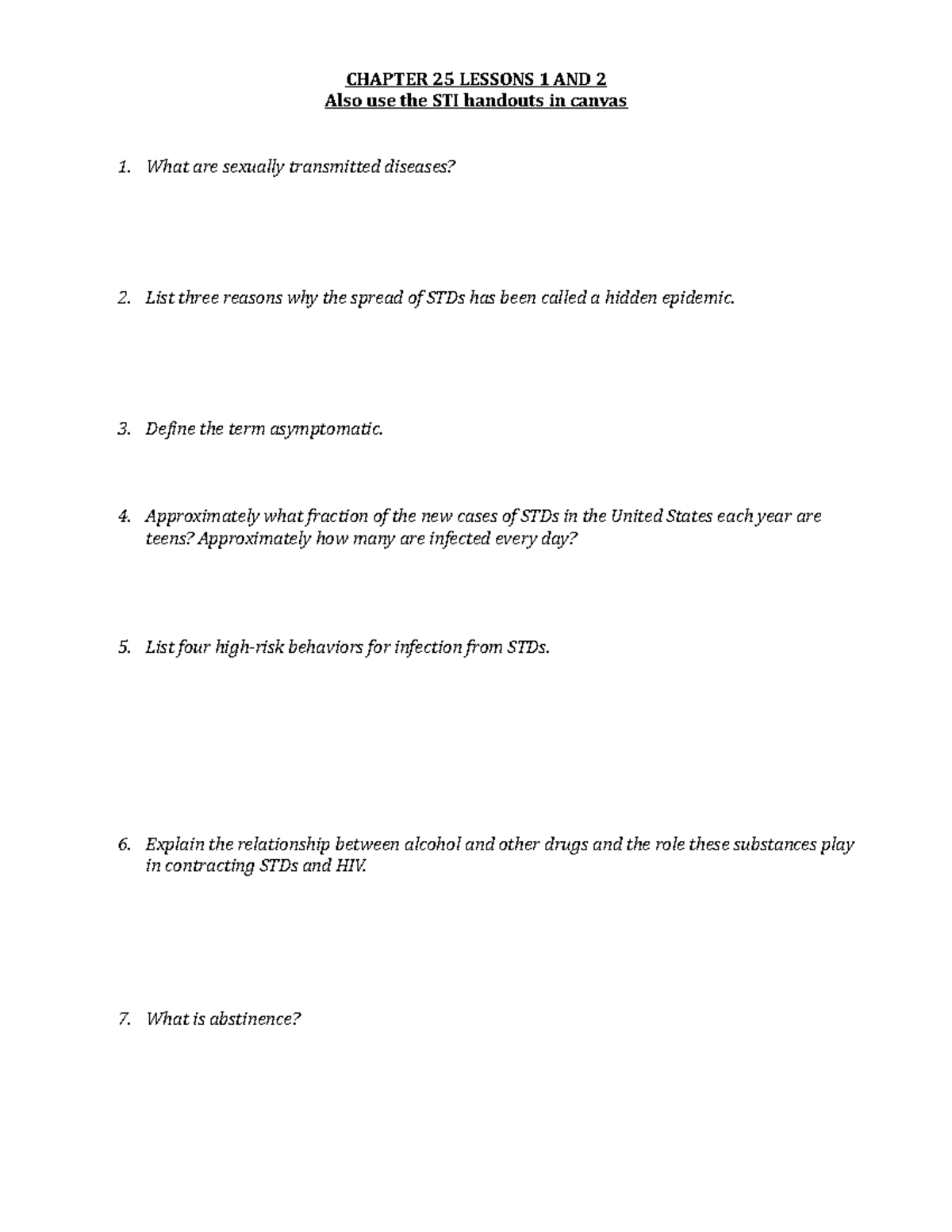 Chapter 25 Lessons 1 AND 2 - CHAPTER 25 LESSONS 1 AND 2 Also use the ...