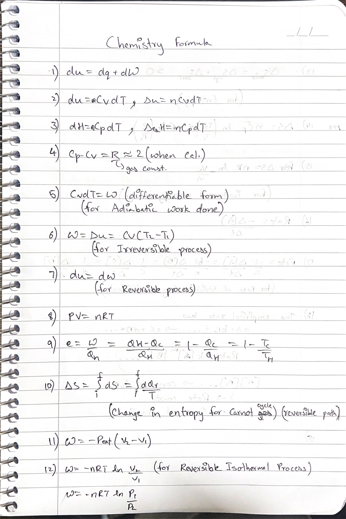 Chemistry important formula - Environmental Sciences - Studocu