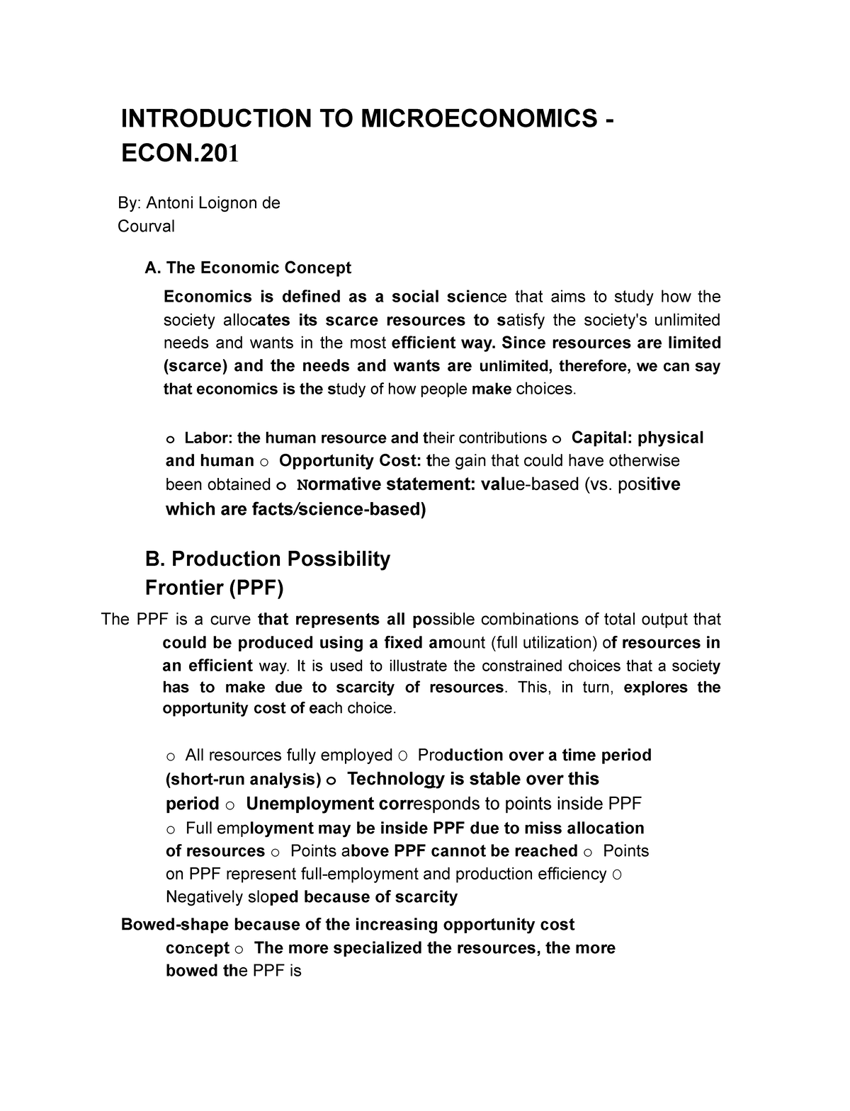 (DONE) Econ 201 final notes 2 - Google Docs - INTRODUCTION TO ...