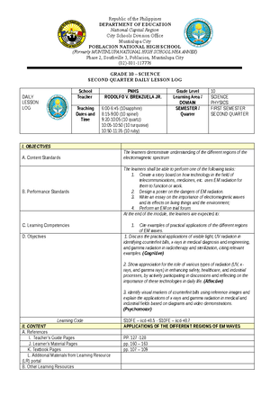 Activity on Light Waves - Waves and Optics Rodolfo James S. Cadigal BSED - 3SCI Light waves ...