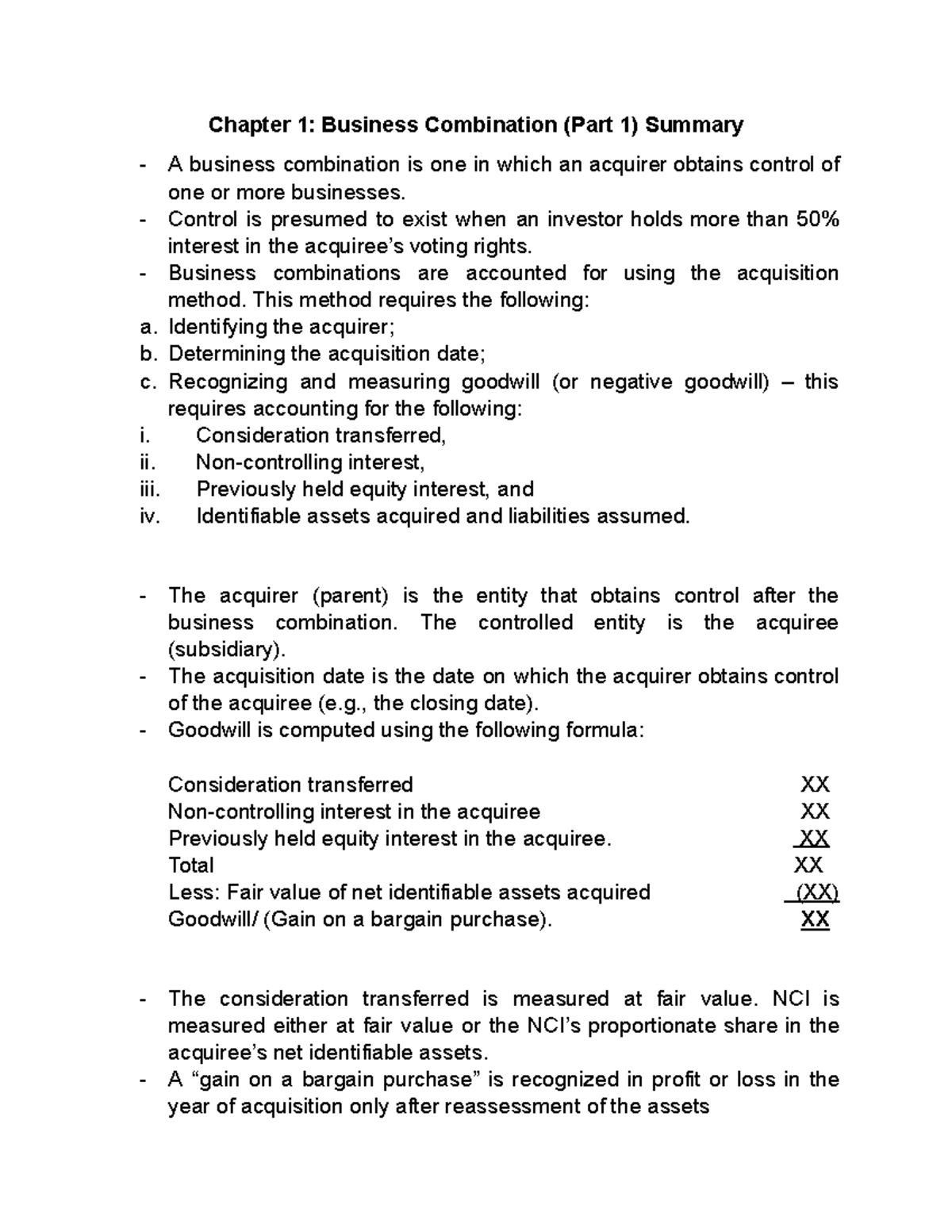 Chapter 1 - Notes on the Business Combinations and the Section 19 of ...