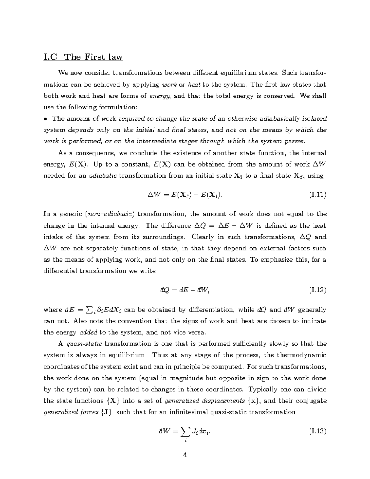 Statistical Mechanics I-Lecture Notes 1 (Part 2) - ∑ I TheFirstlaw ...