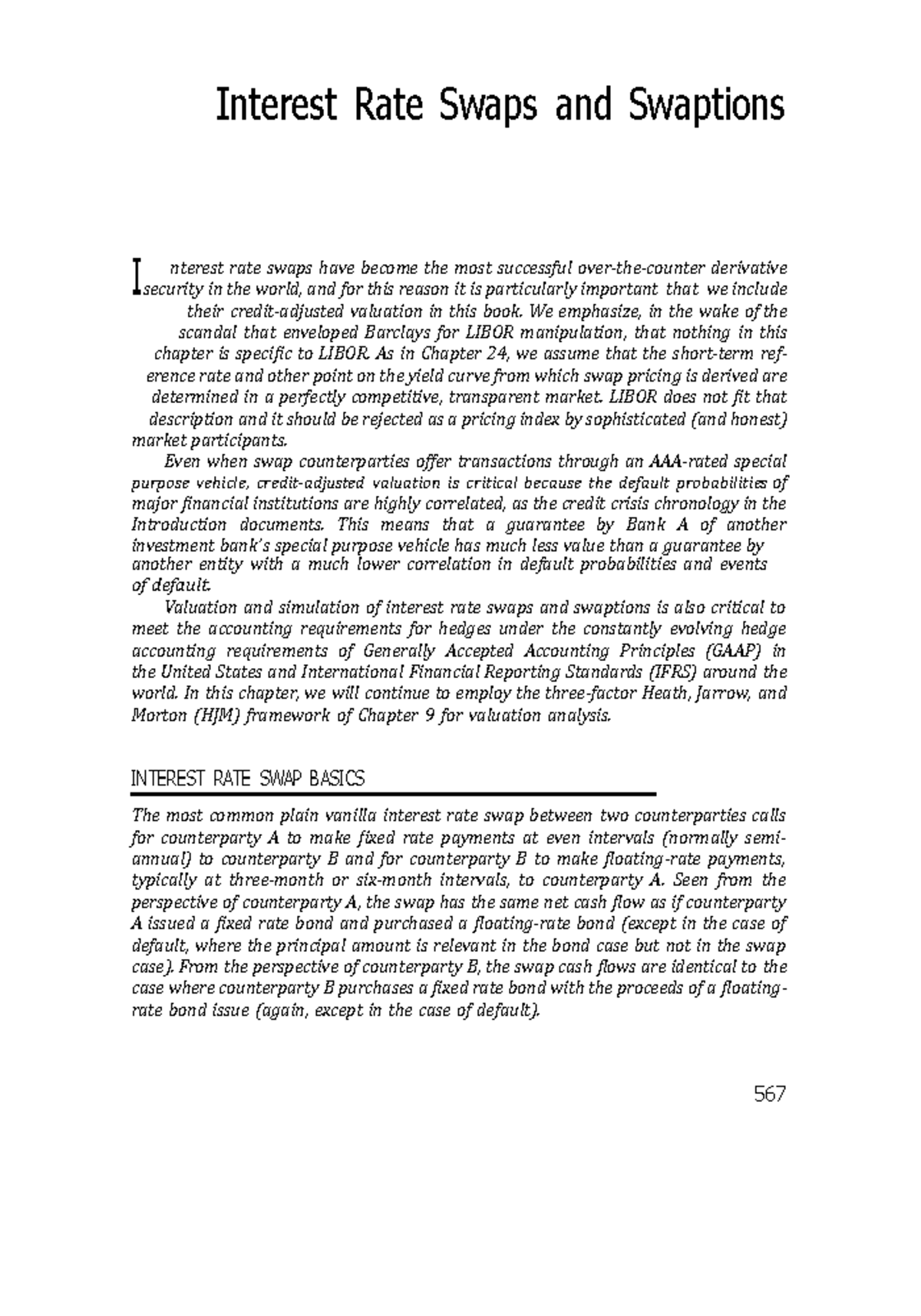 46 Financial risk Management - Interest Rate Swaps and Swaptions ...