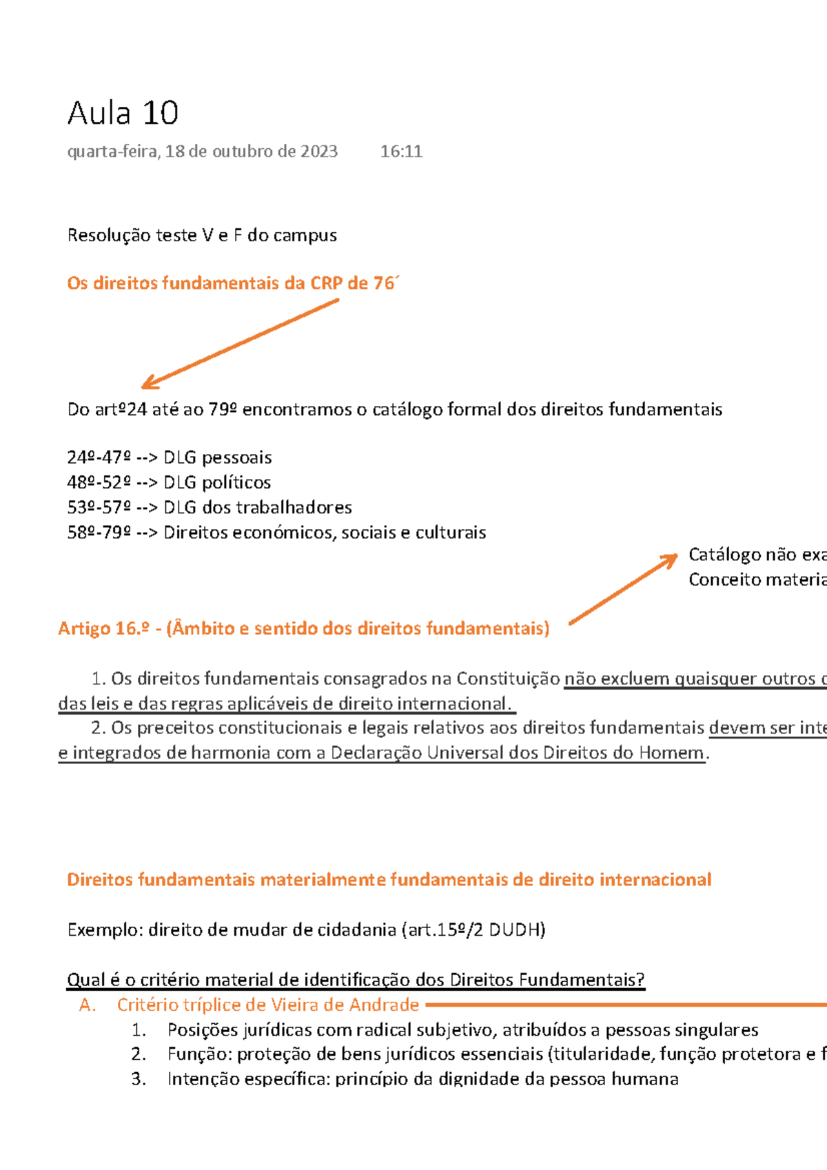 Aula 10 - apontamentos aula 10 - Resolução teste V e F do campus Os ...
