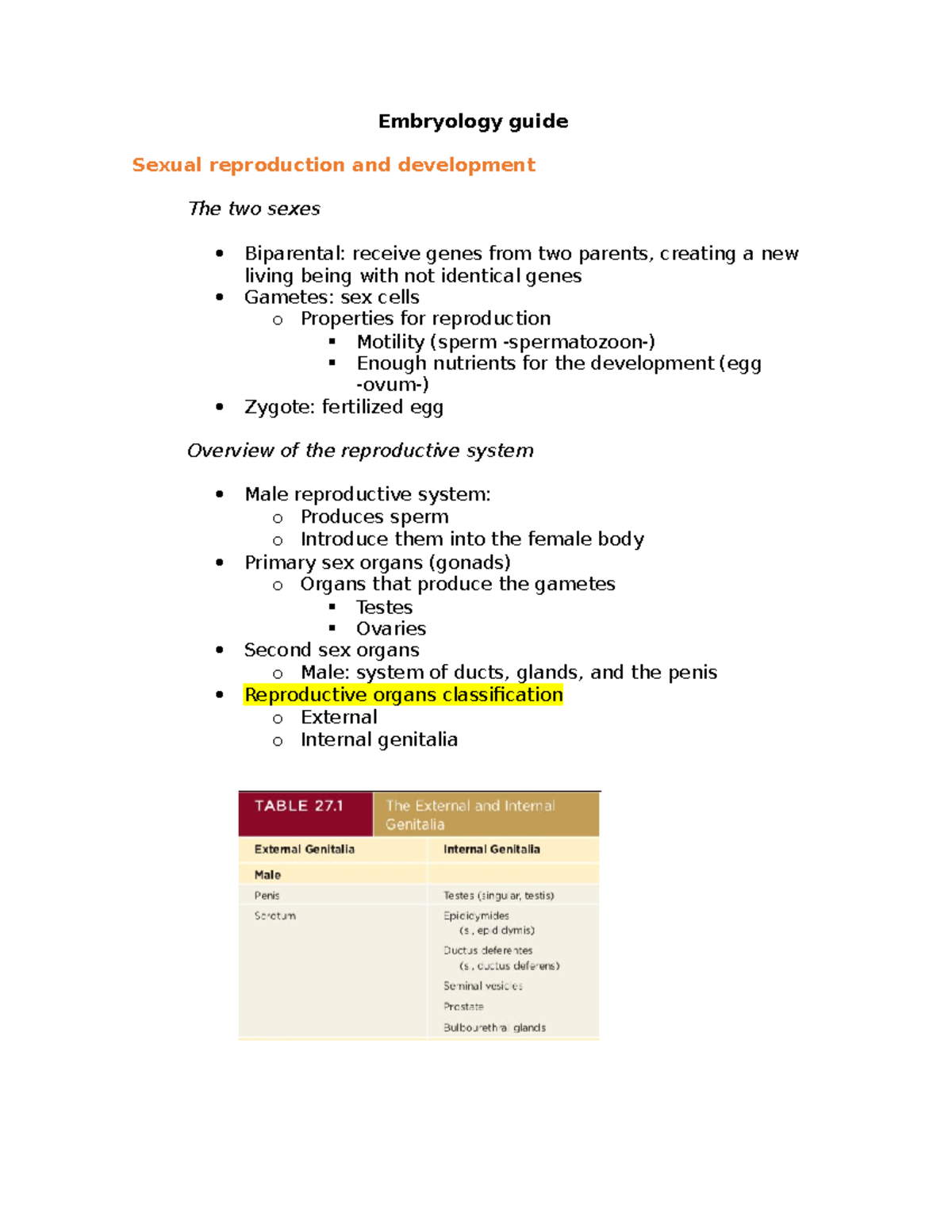 Embryology guide - Embryology guide Sexual reproduction and development ...