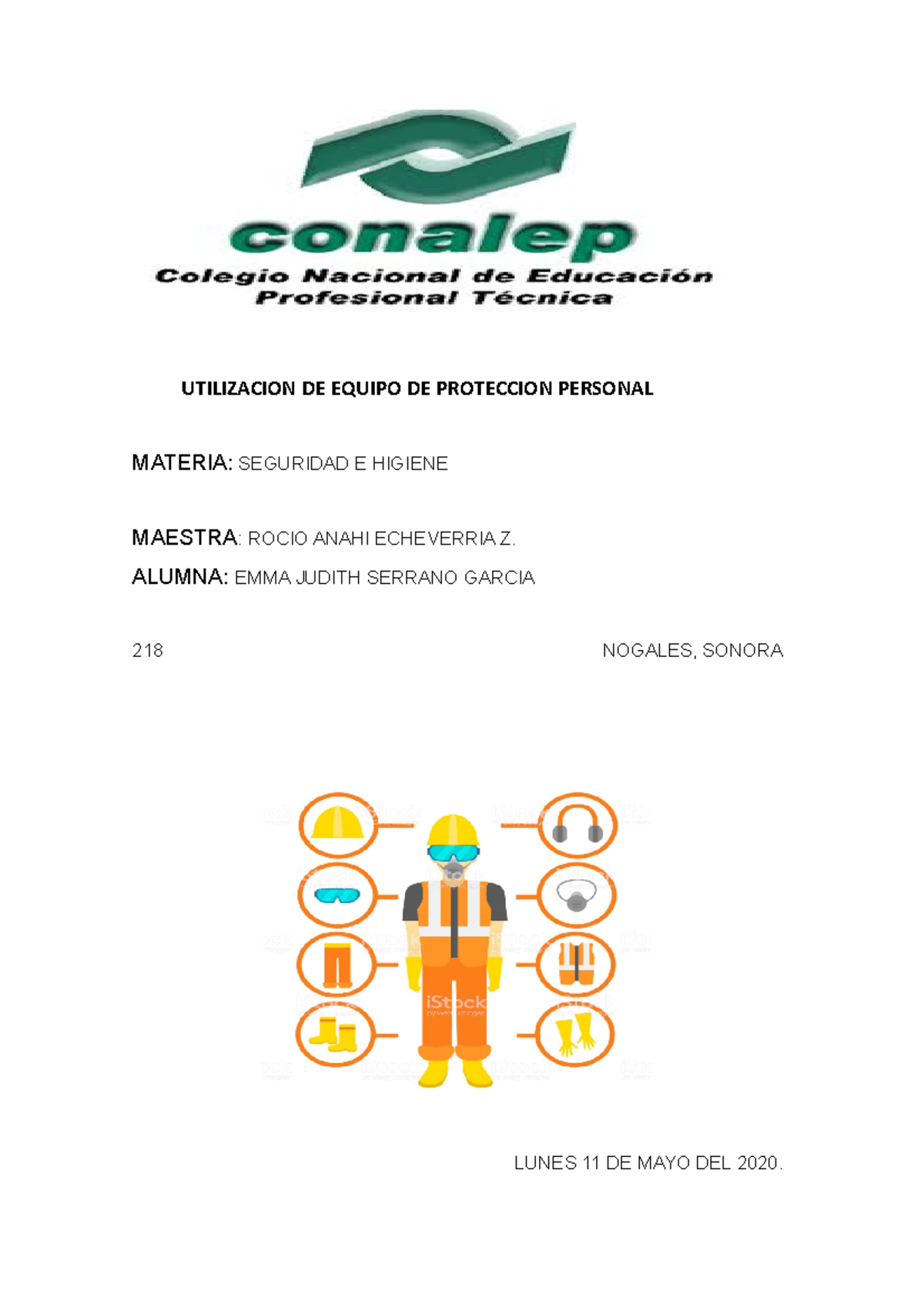 Utilizacion DE Equipo DE Proteccion Personal emma 218 - UTILIZACION DE ...