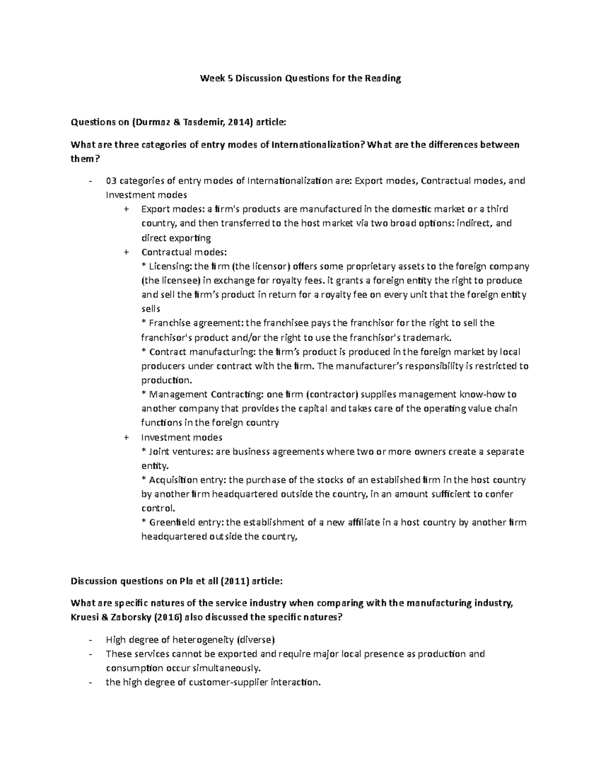 Week 5 Discussion Questions For The Readings Week 5 Discussion