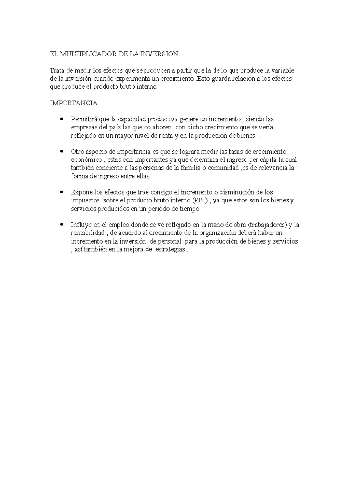 EL Multiplicador DE LA Inversion - EL MULTIPLICADOR DE LA INVERSION ...