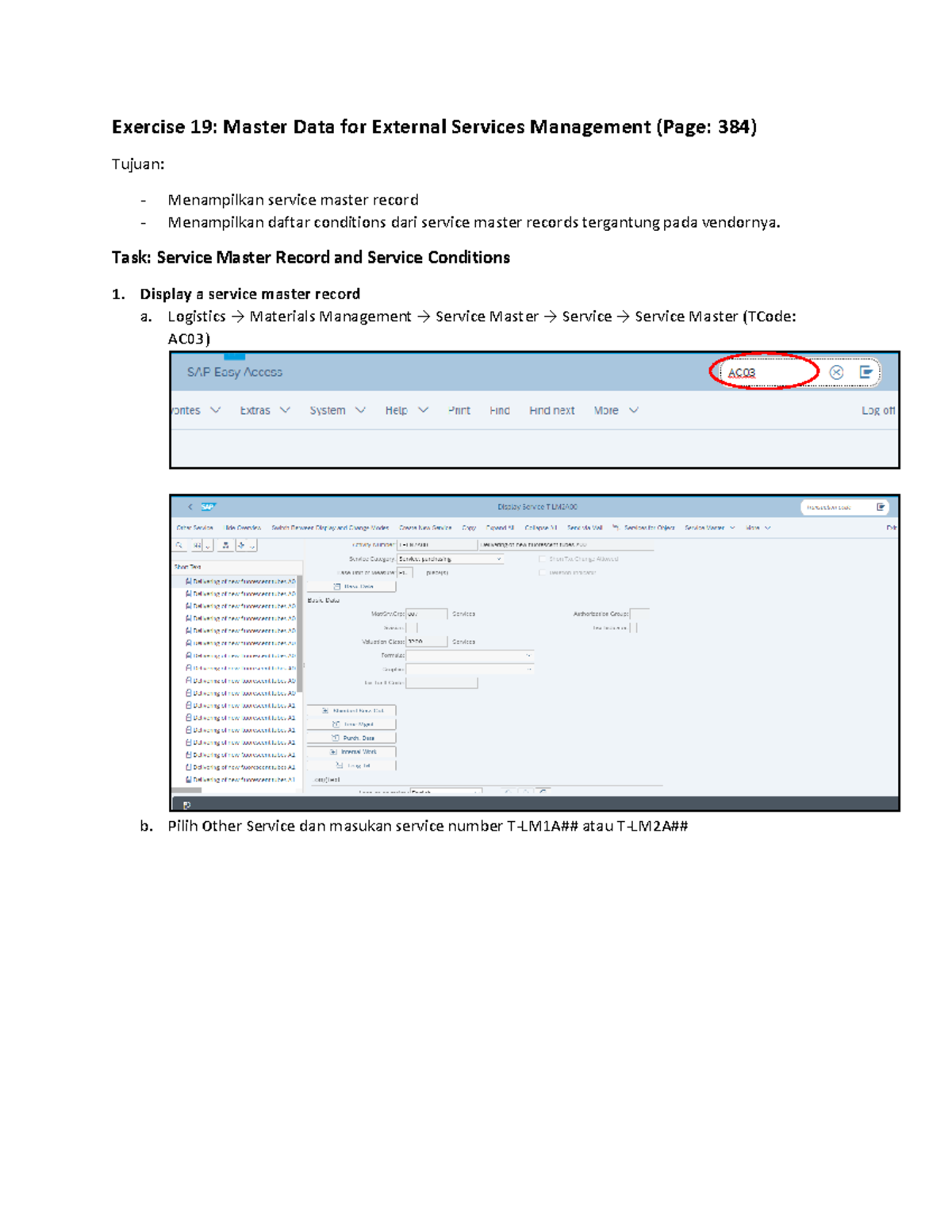 SCM500-Exercise 19 - to work exercise 19 - Exercise 19: Master Data for ...