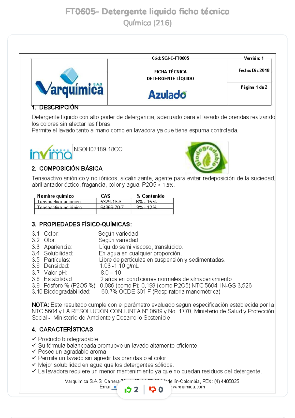 Ft0605-detergente-liquido-ficha-tecnica compress - FT0605- Detergente liquido cha técnica ...