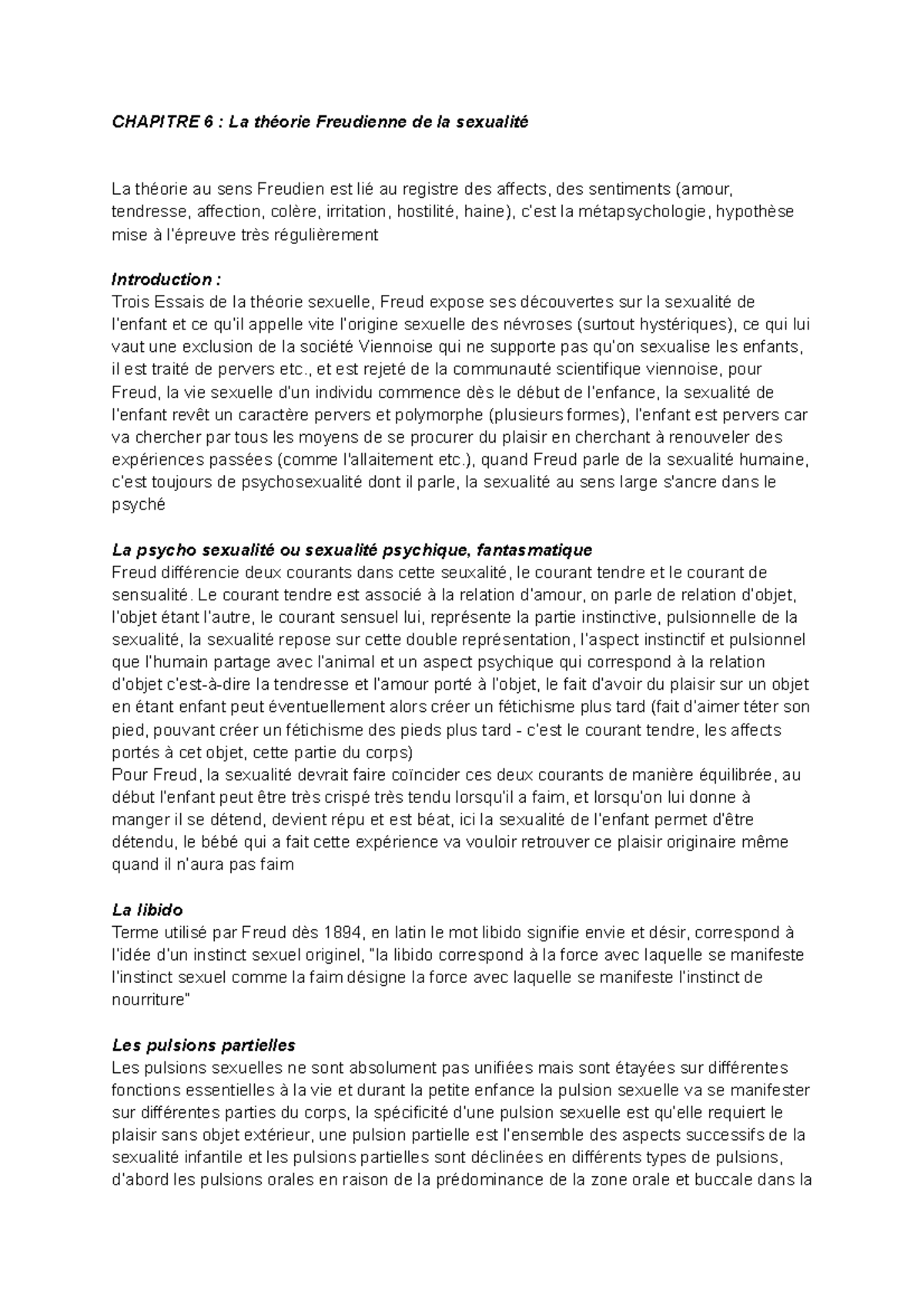 Psychologie clinique - CM 6 & 7 - PSYCHO L1 - CHAPITRE 6 : La théorie ...