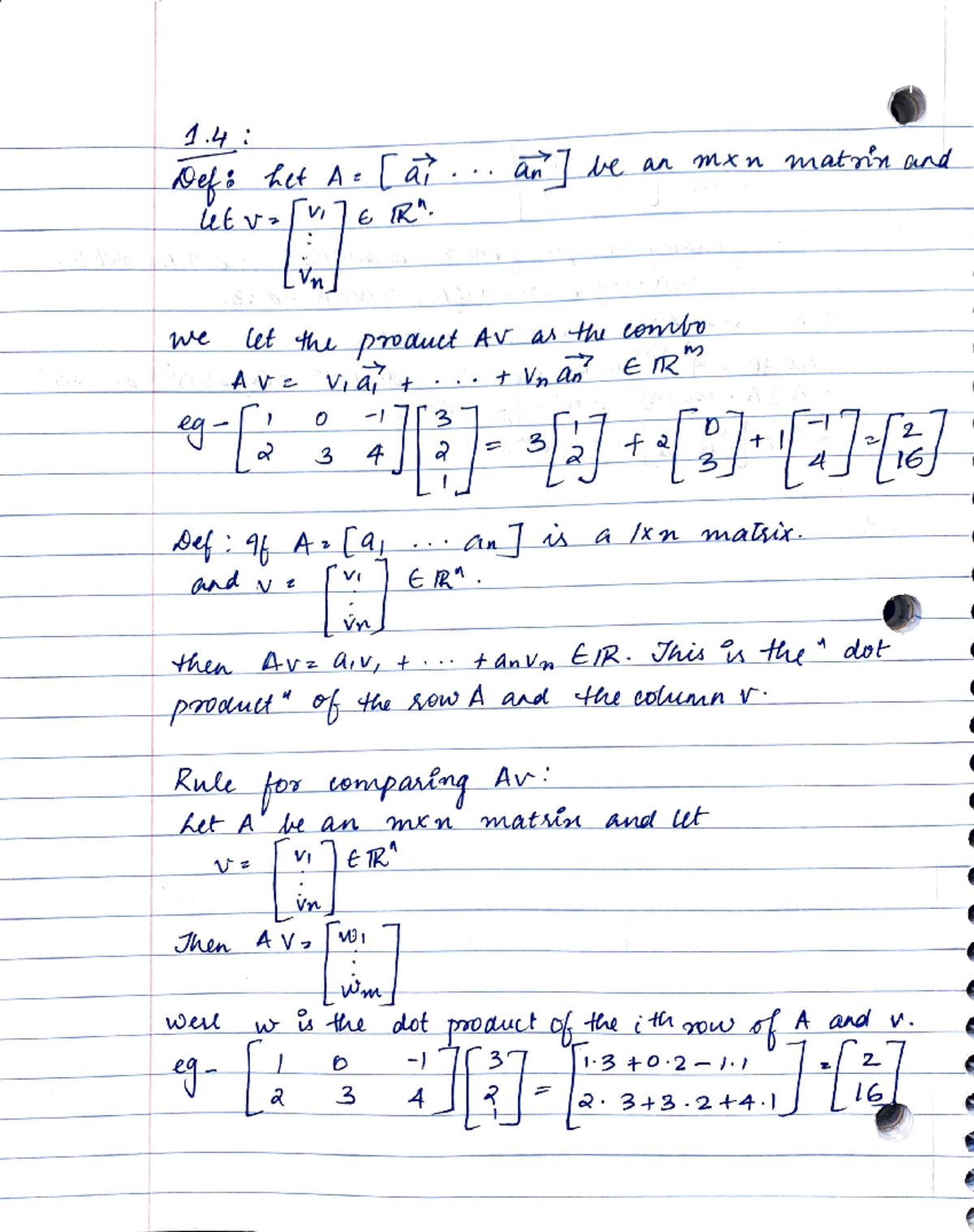 MA322 Section 1.4 - 1 .4 : • -'-'-~-t 1 1-'-:'-')-1-fj- 6 - A- ~ [ q 1 •.. t1DtJ M a Jx n %1 ...